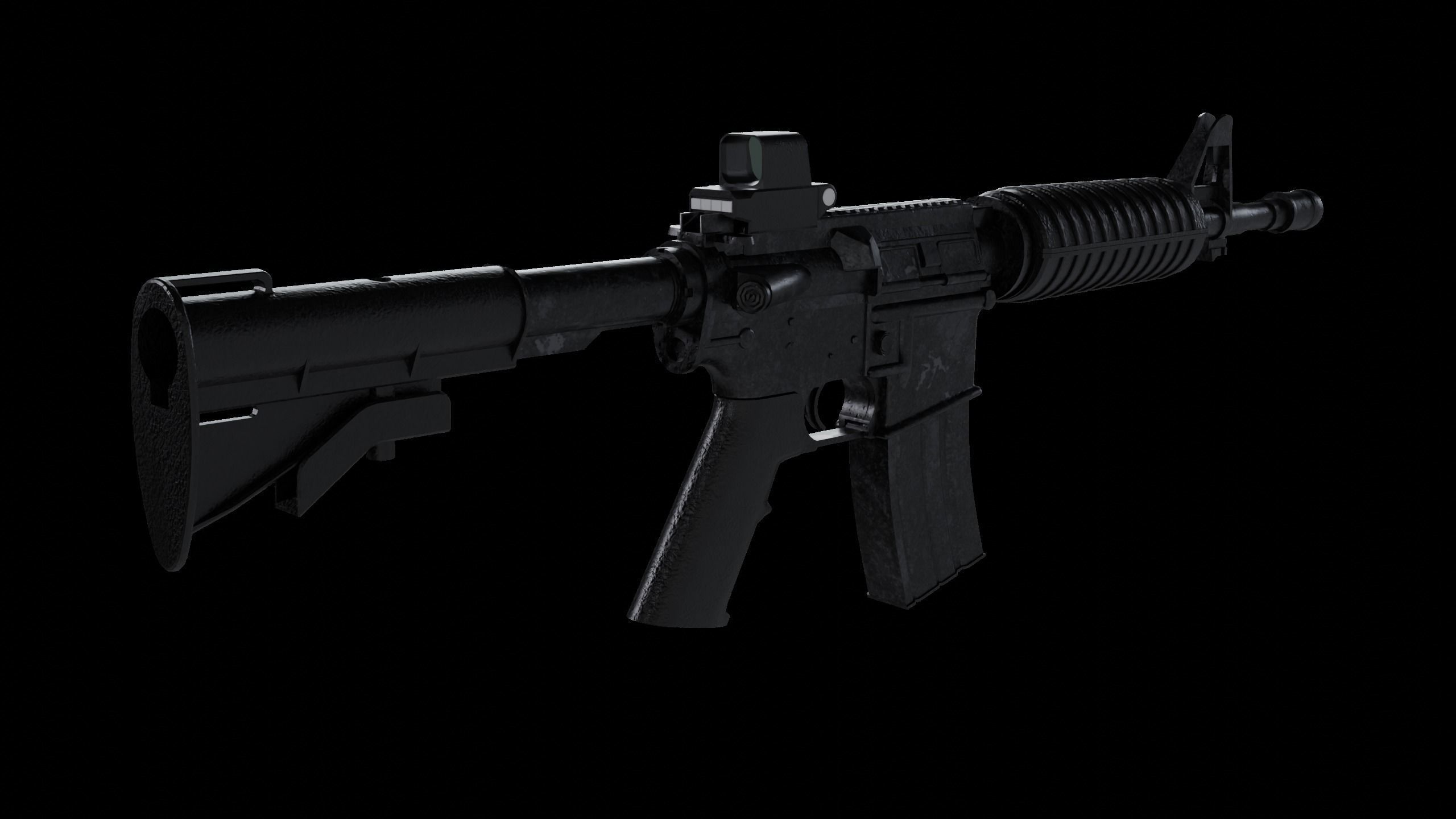 3d assault rifle weapon free VR / AR / low-poly 3D model | CGTrader