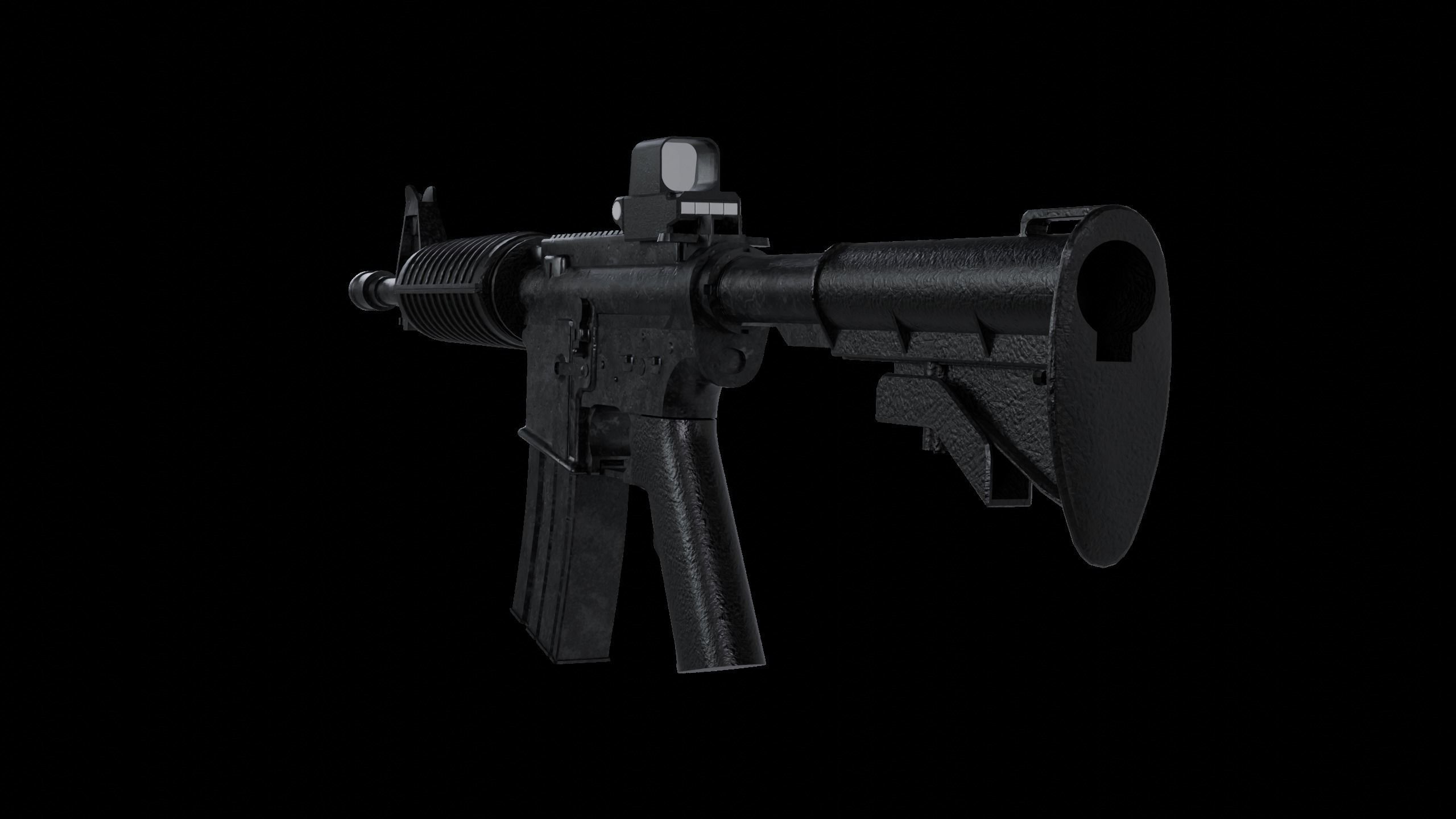 3d assault rifle weapon free VR / AR / low-poly 3D model | CGTrader
