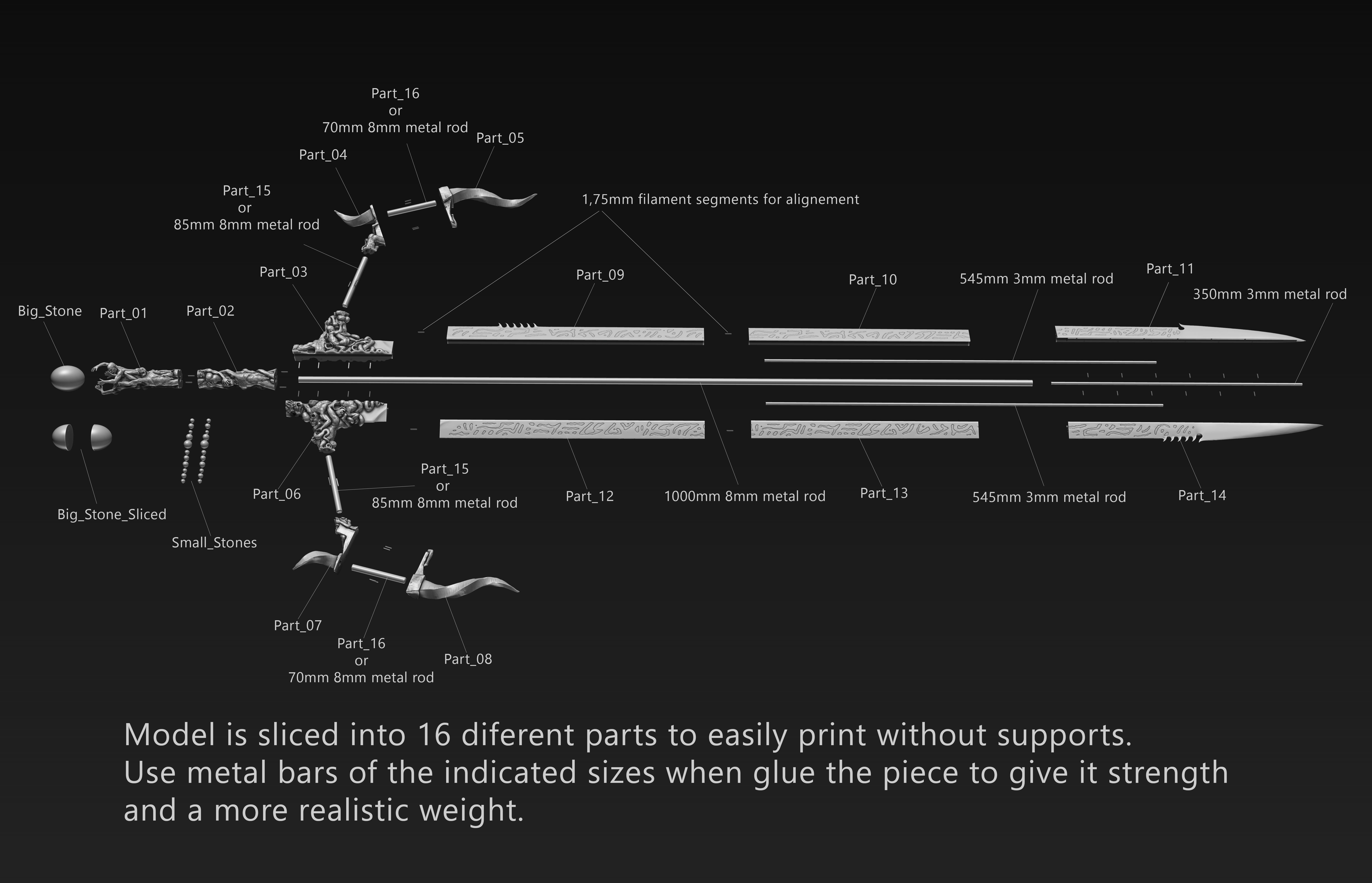 Stormbringer Sword Printable 3D Model 3D model 3D printable | CGTrader