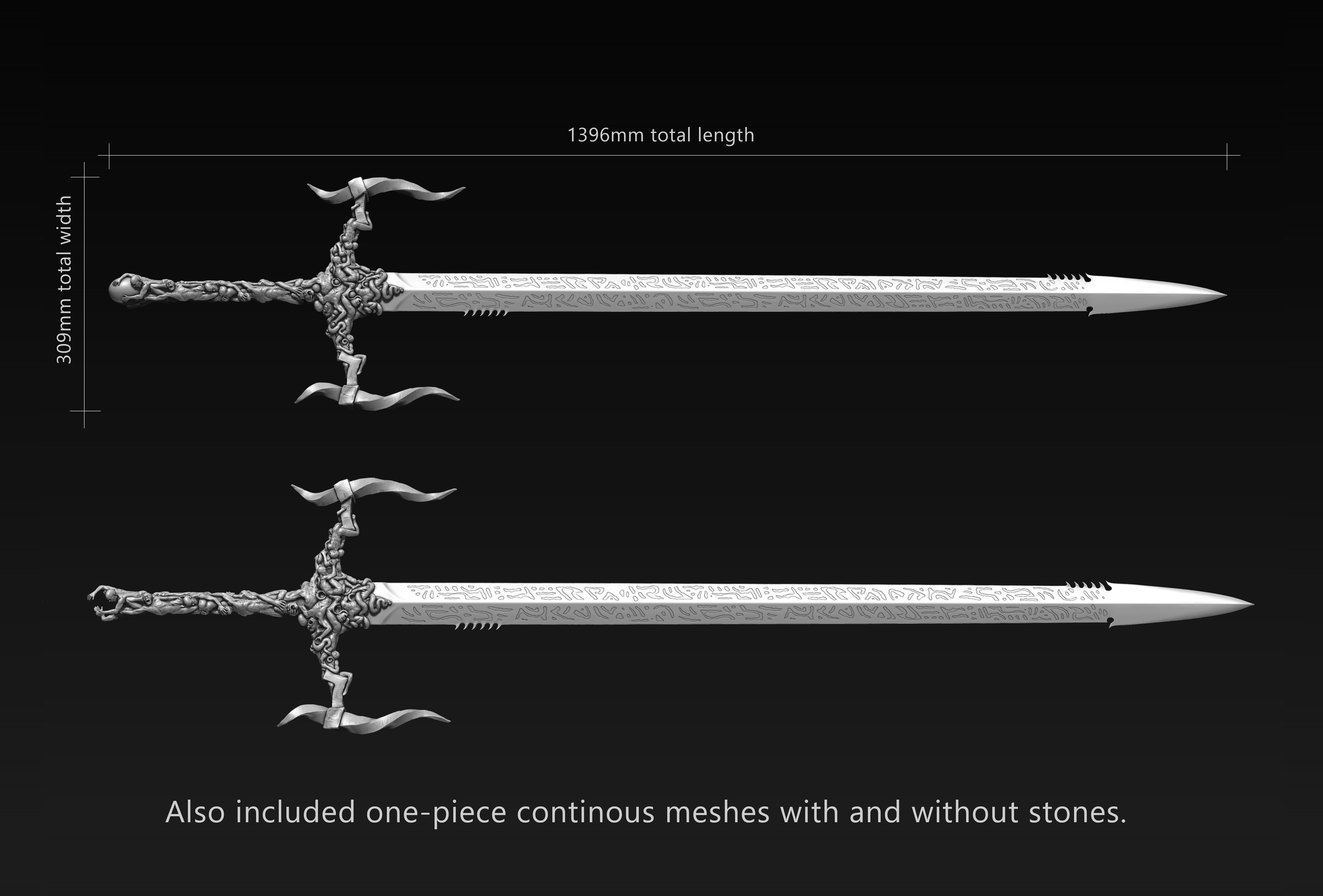 Stormbringer Sword Printable 3D Model 3D model 3D printable | CGTrader