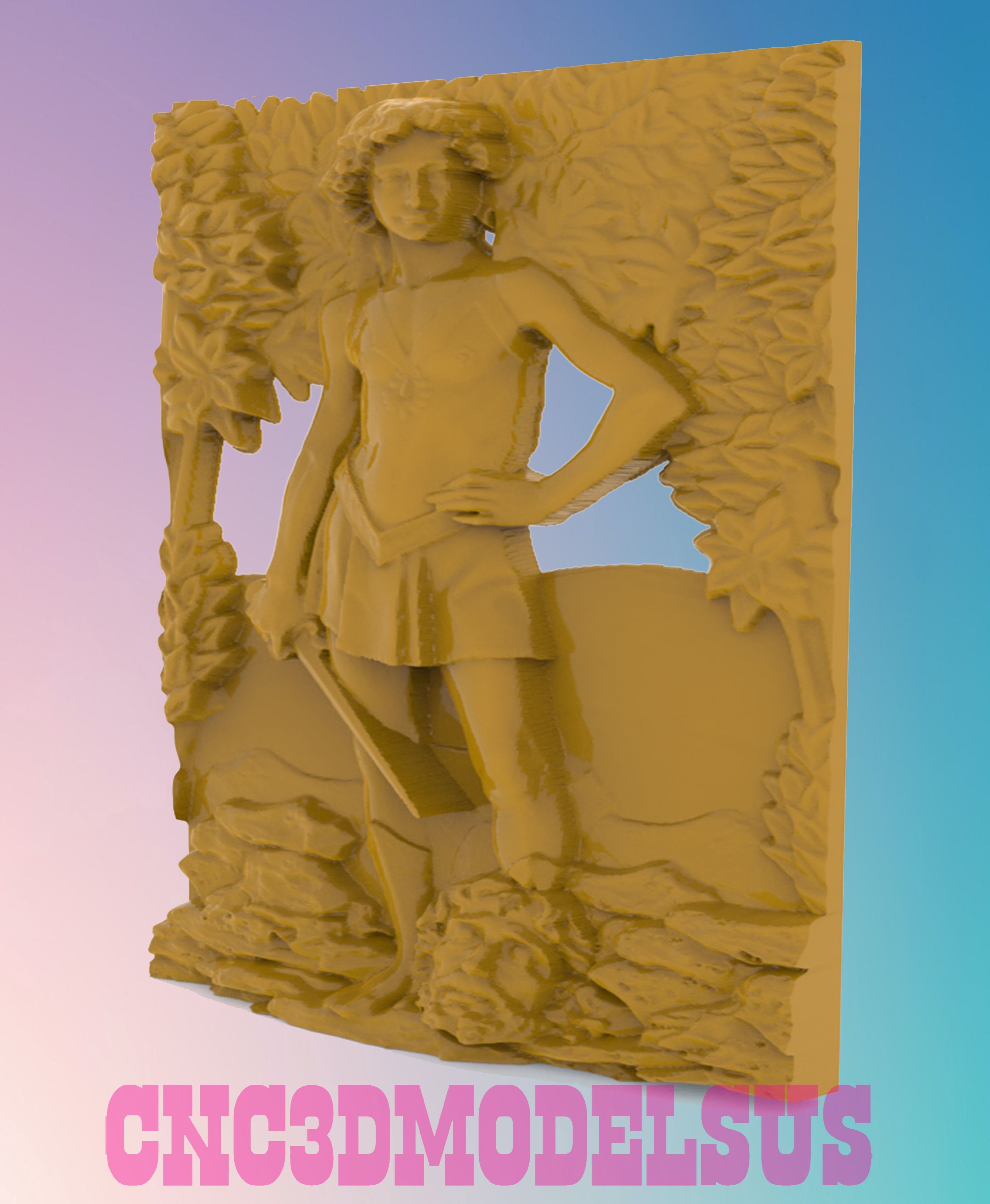 Greek panel 3D MODEL STL FILE FOR CNC ROUTER LASER 3D model 3D ...