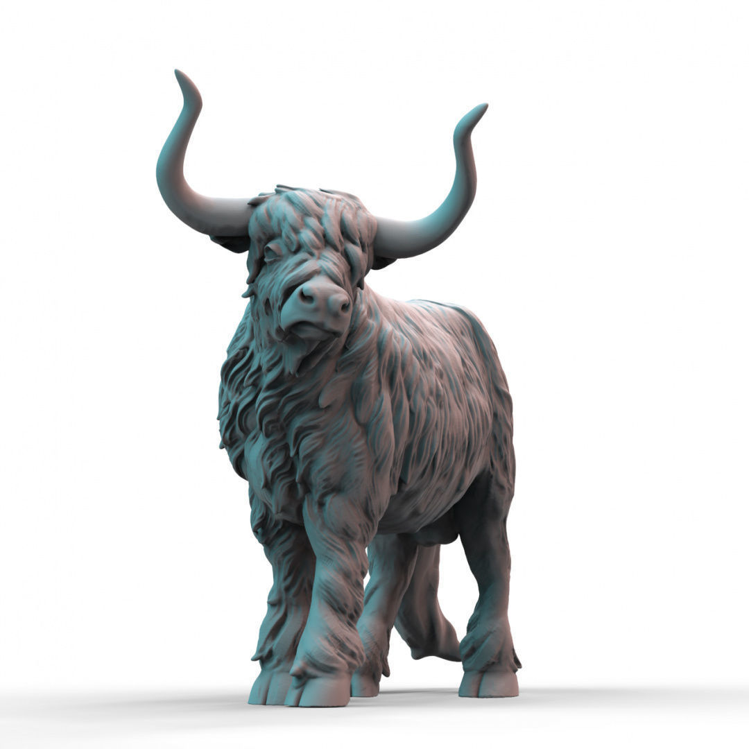 Highland Cow 3D model 3D printable | CGTrader
