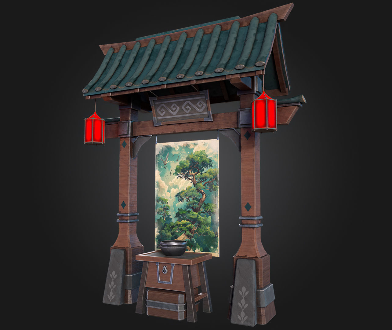 3D model Japanese Prop VR / AR / low-poly | CGTrader