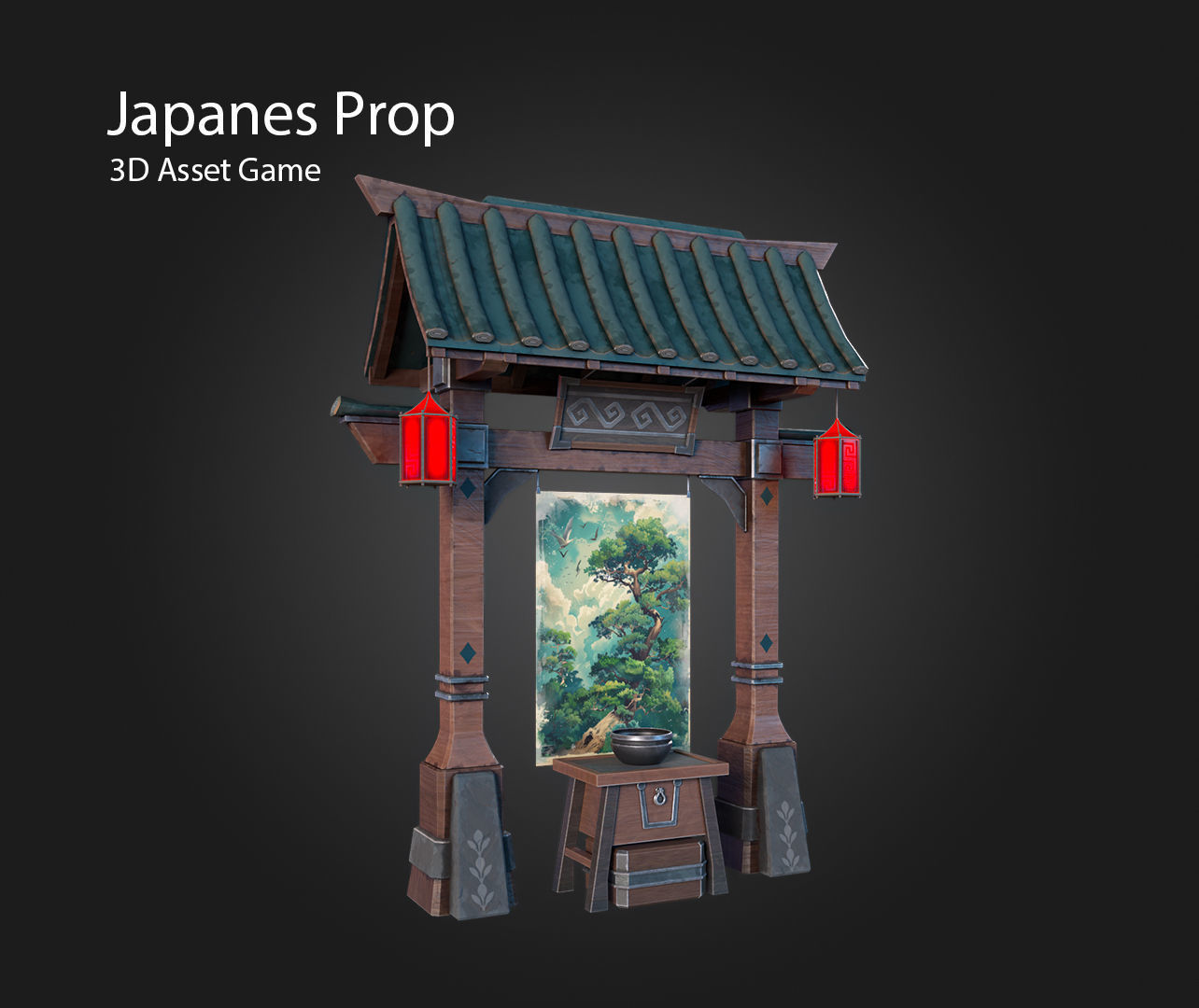 3D model Japanese Prop VR / AR / low-poly | CGTrader