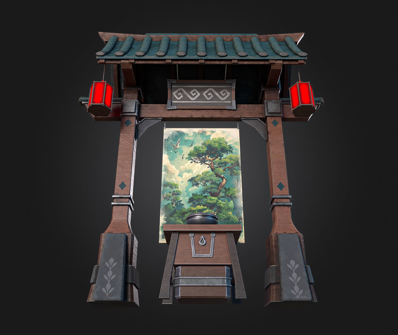 3D model Japanese Prop VR / AR / low-poly | CGTrader
