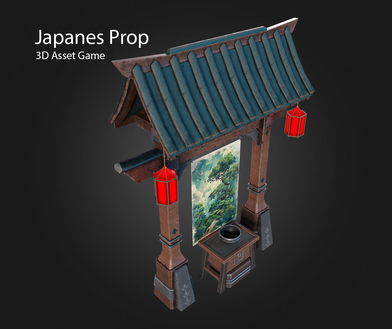 3D model Japanese Prop VR / AR / low-poly | CGTrader