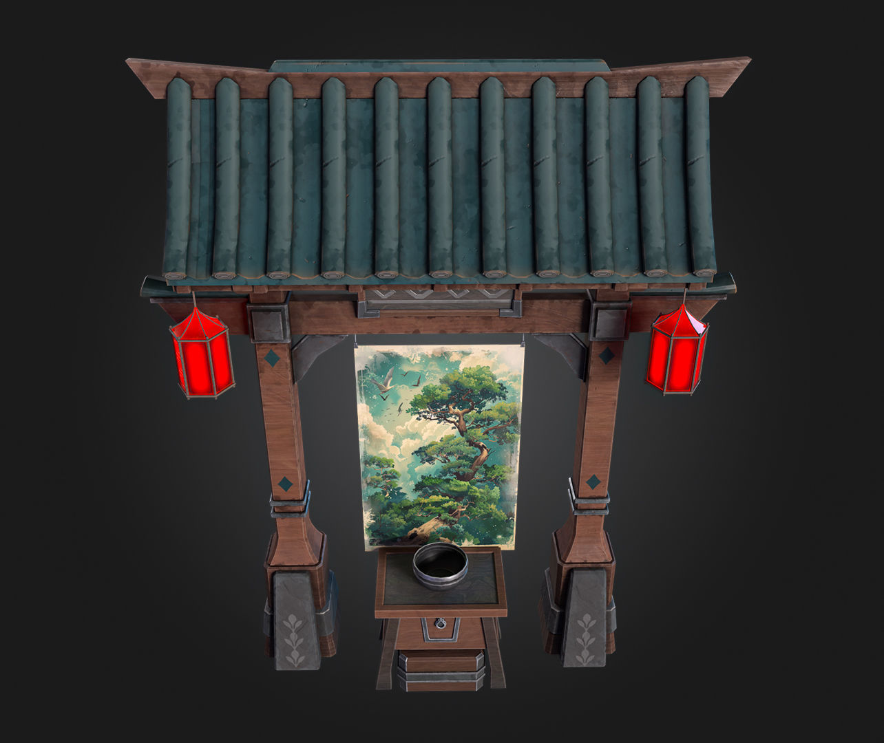 3D model Japanese Prop VR / AR / low-poly | CGTrader