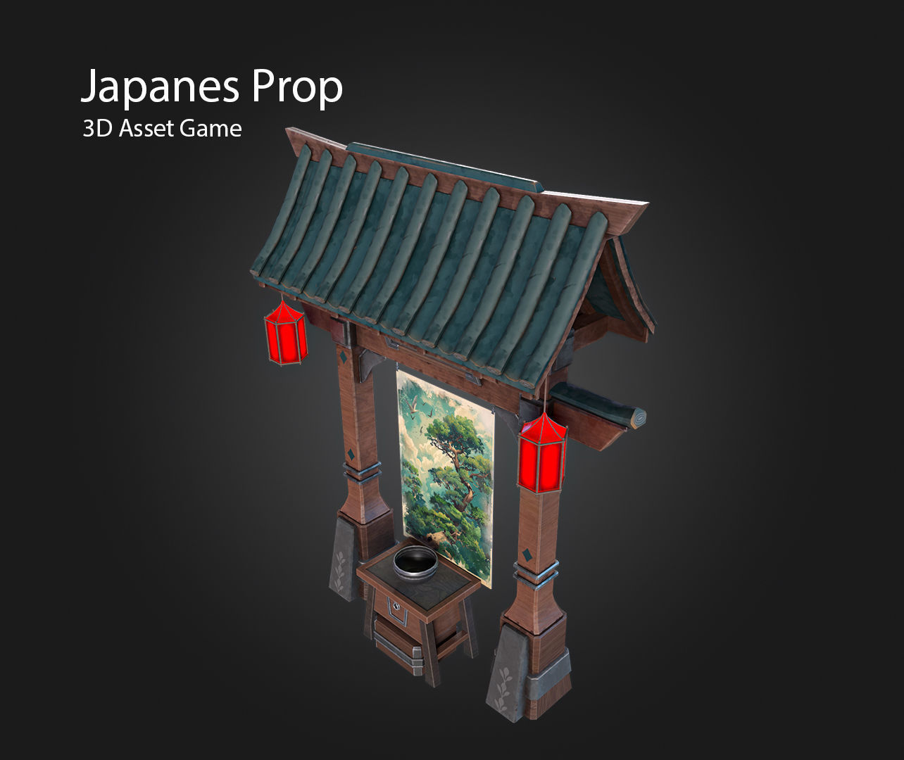3D model Japanese Prop VR / AR / low-poly | CGTrader