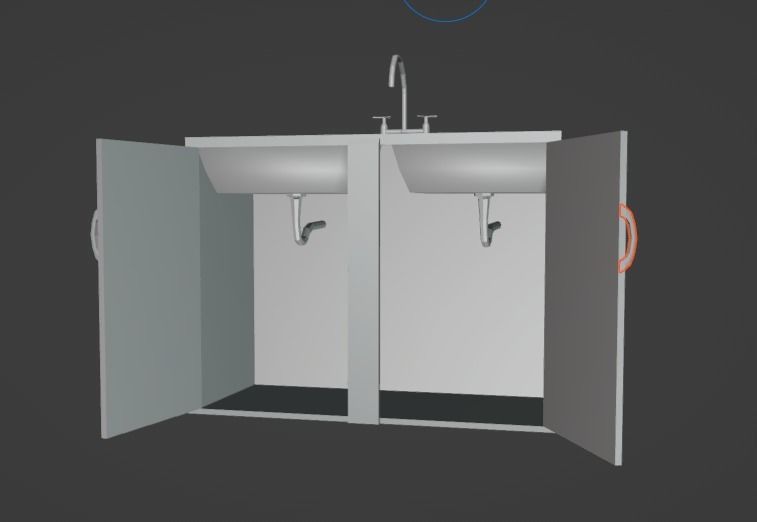 3D model kitchen sink unit lowpoly VR / AR / low-poly | CGTrader