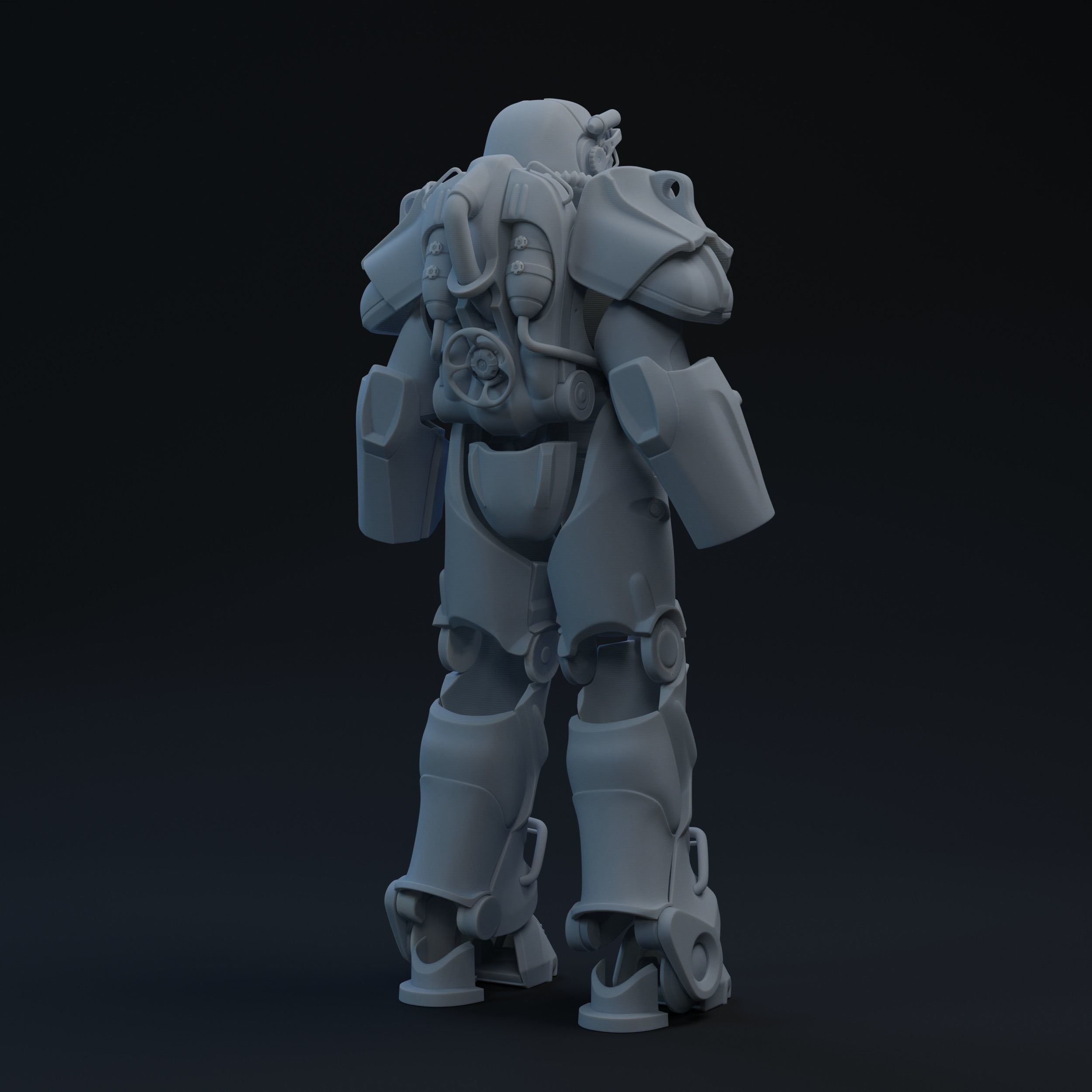 F4 T 60 Power Armor One Twelfth Scale Kit 3d Model 3d Printable Cgtrader
