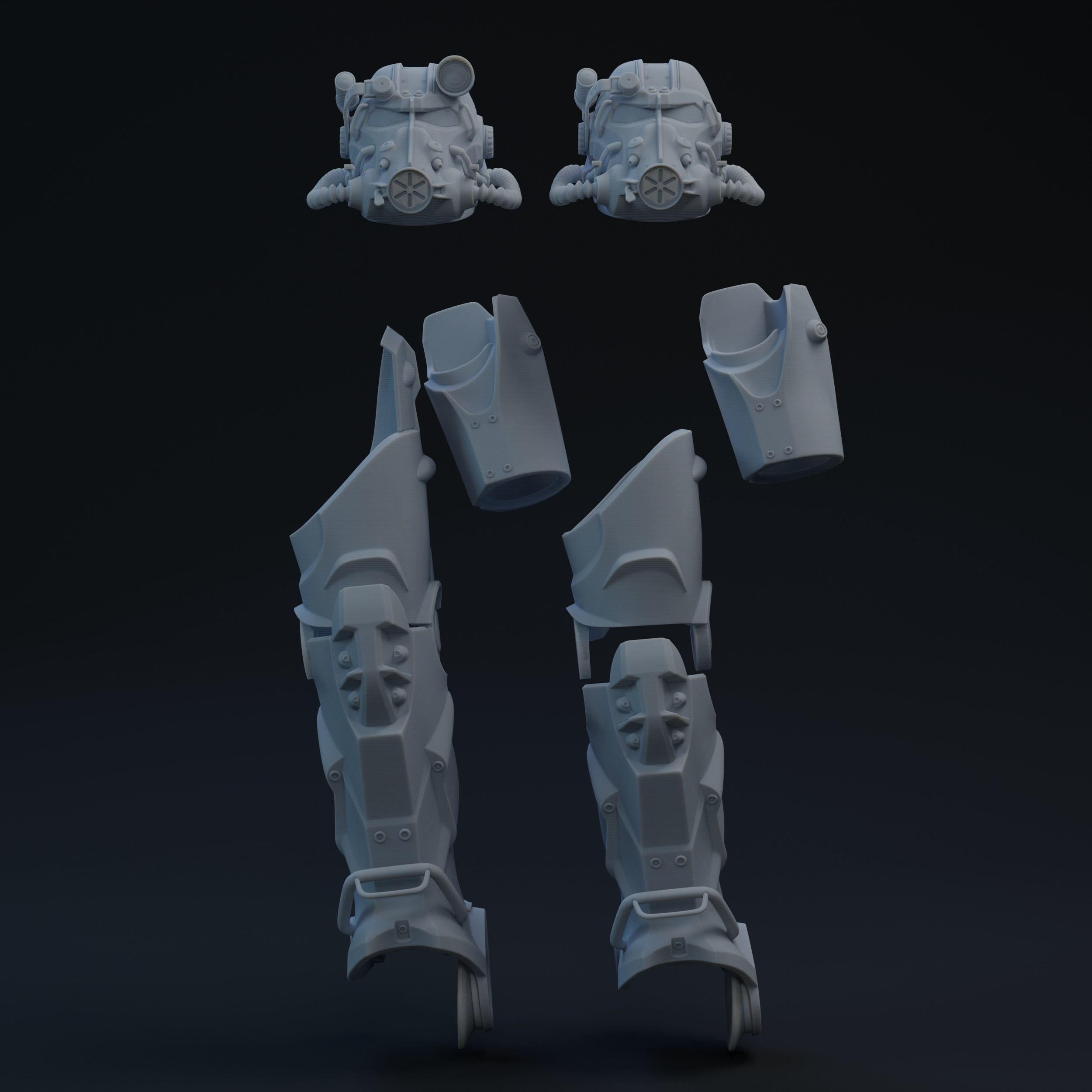 F4 T 60 Power Armor One Twelfth Scale Kit 3d Model 3d Printable Cgtrader