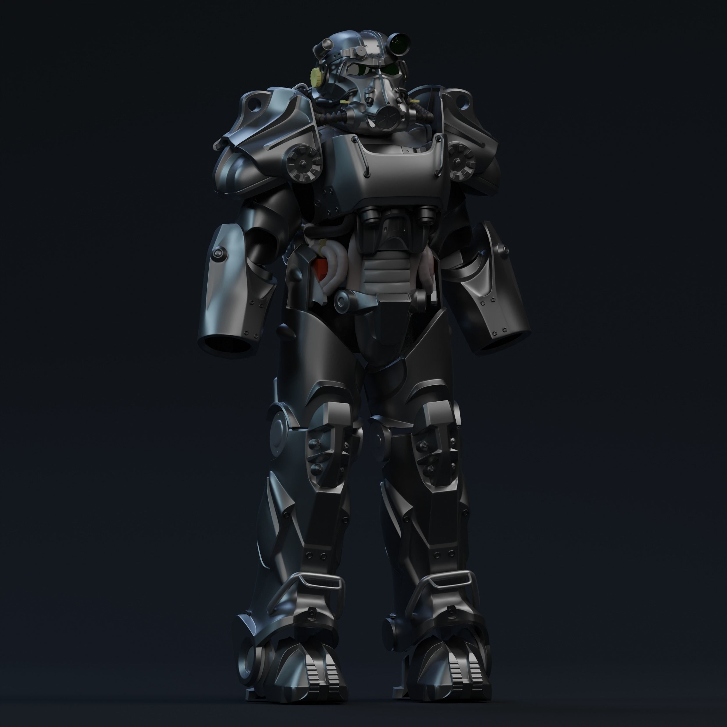 F4 T 60 Power Armor One Twelfth Scale Kit 3d Model 3d Printable Cgtrader