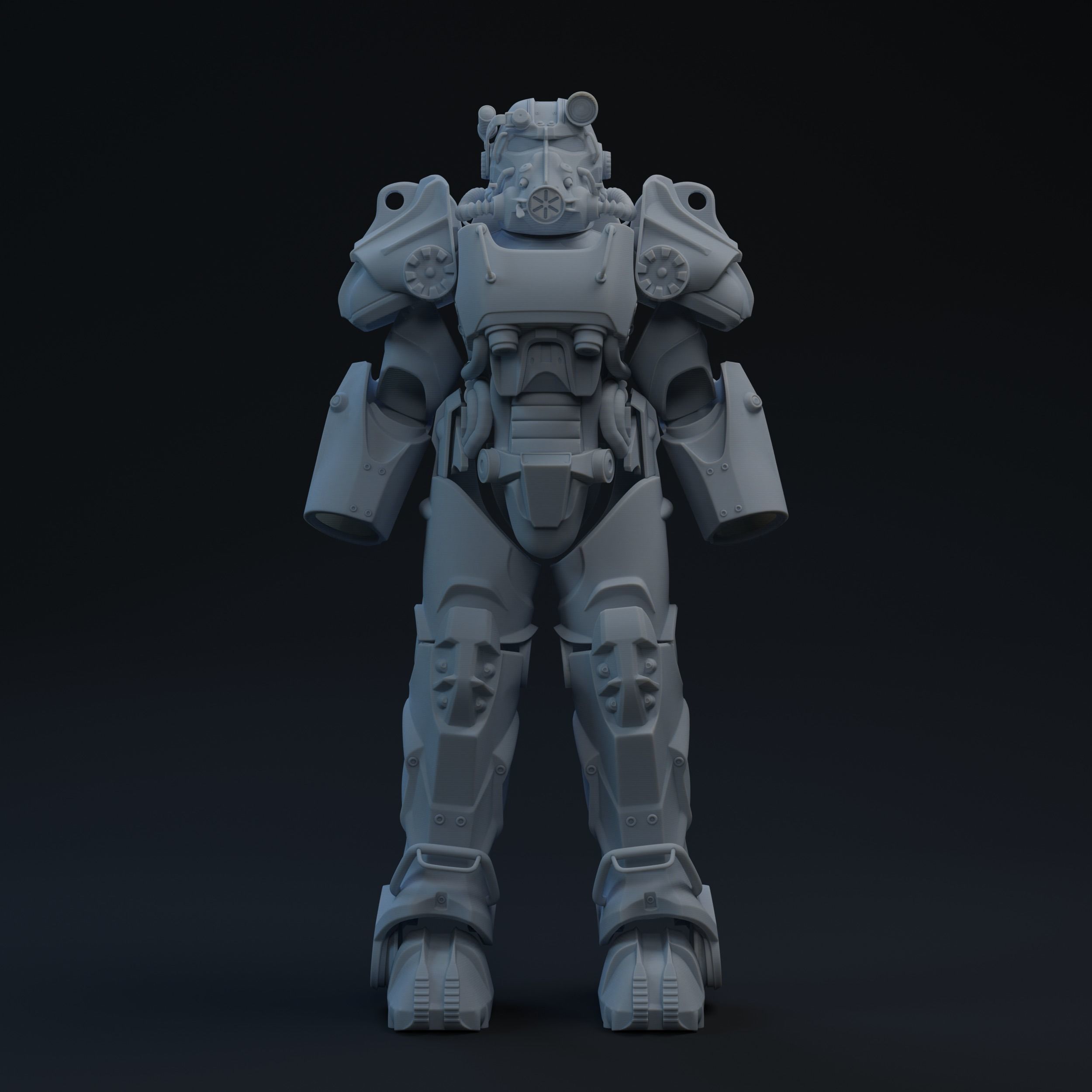 F4 T 60 Power Armor One Twelfth Scale Kit 3d Model 3d Printable Cgtrader