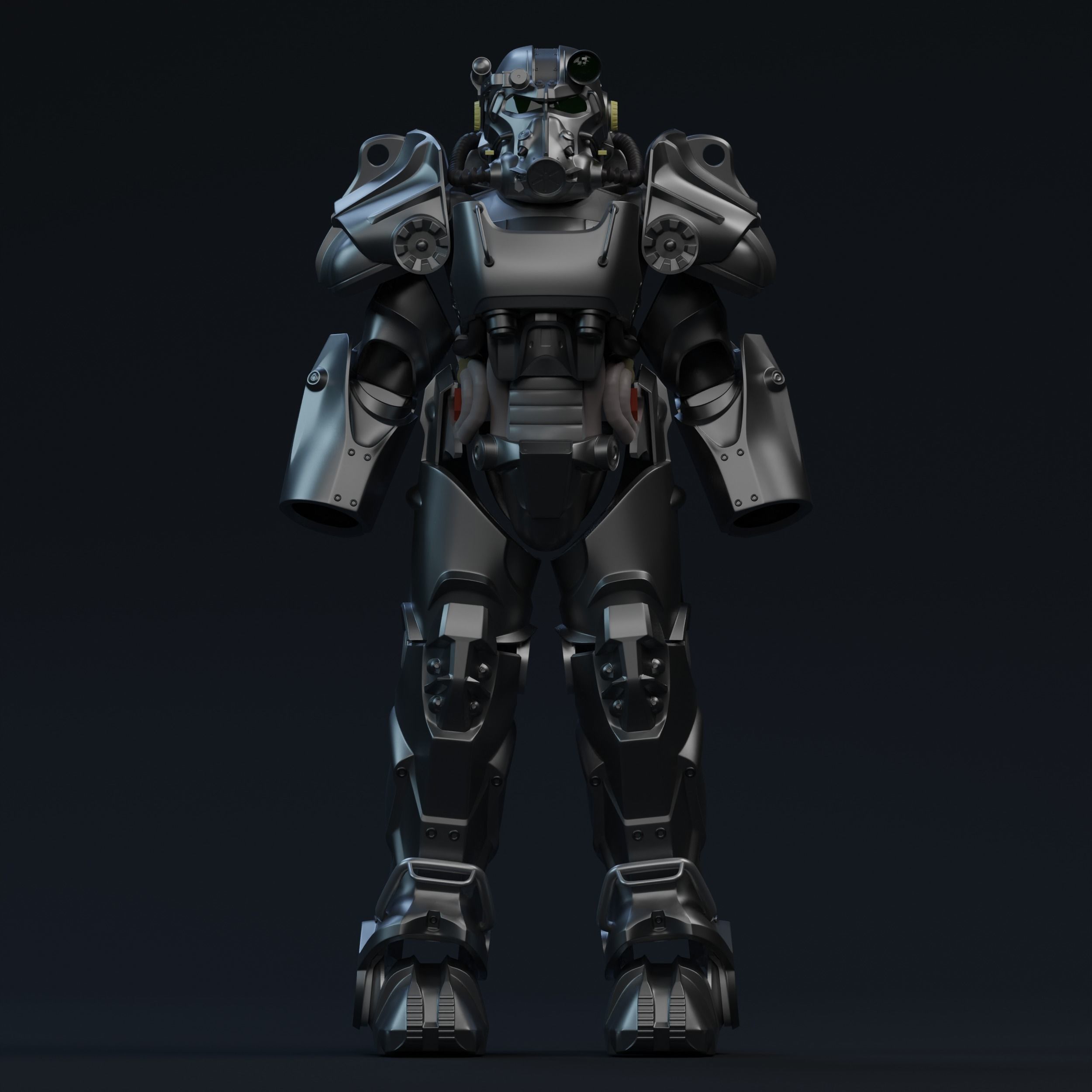 F4 T 60 Power Armor One Twelfth Scale Kit 3d Model 3d Printable Cgtrader