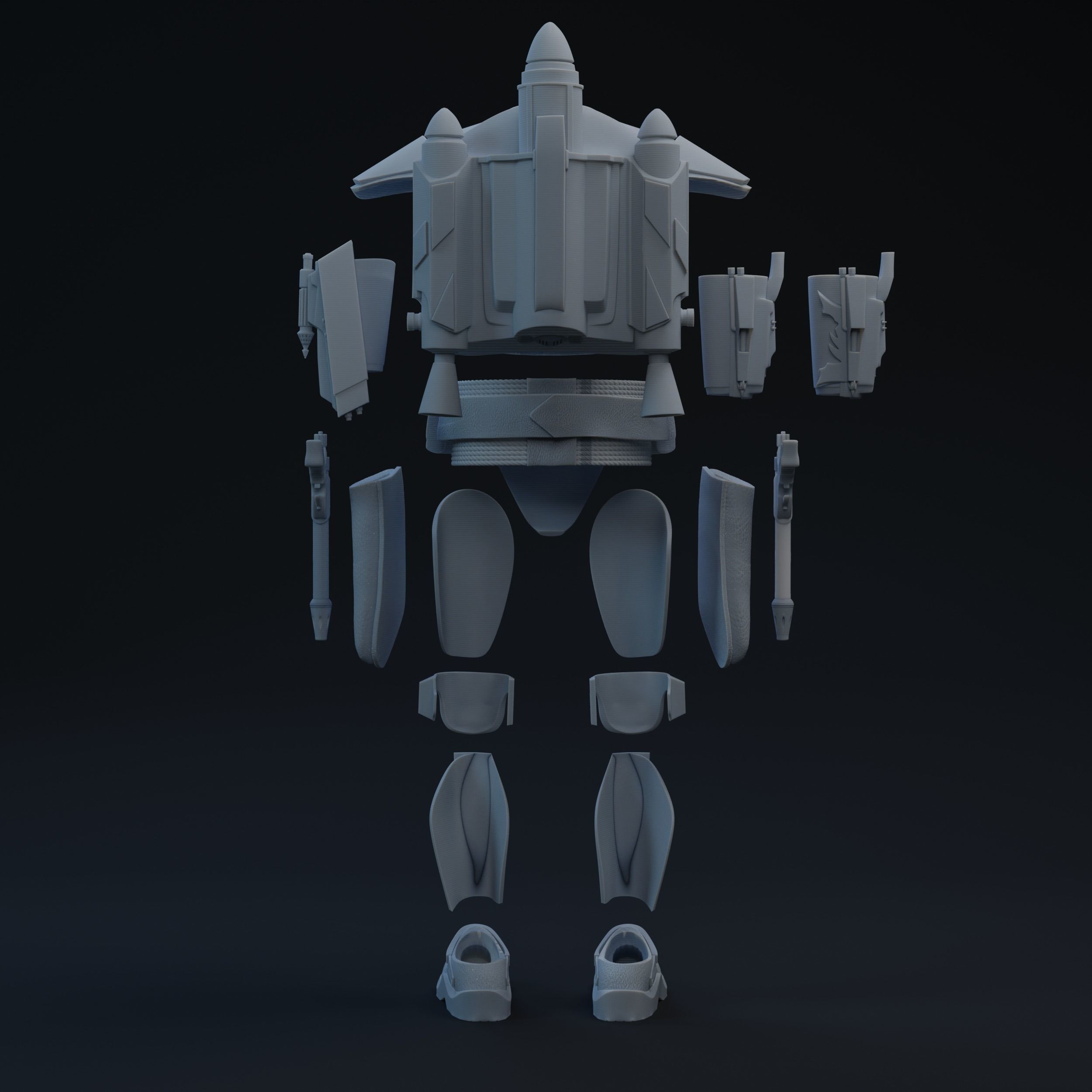 Jango Fett One-Twelfth Scale Kit 3D model 3D printable | CGTrader