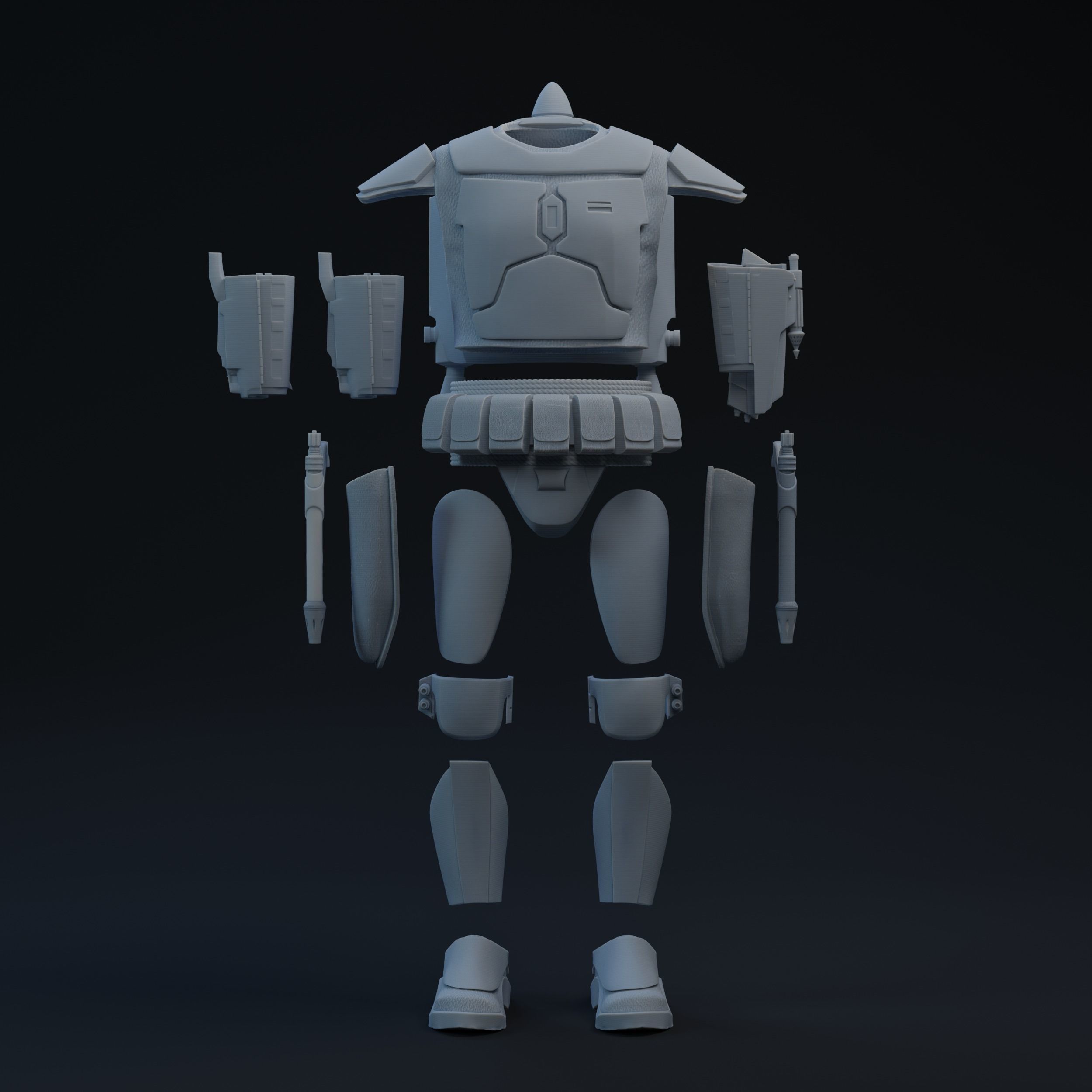 Jango Fett One-Twelfth Scale Kit 3D model 3D printable | CGTrader