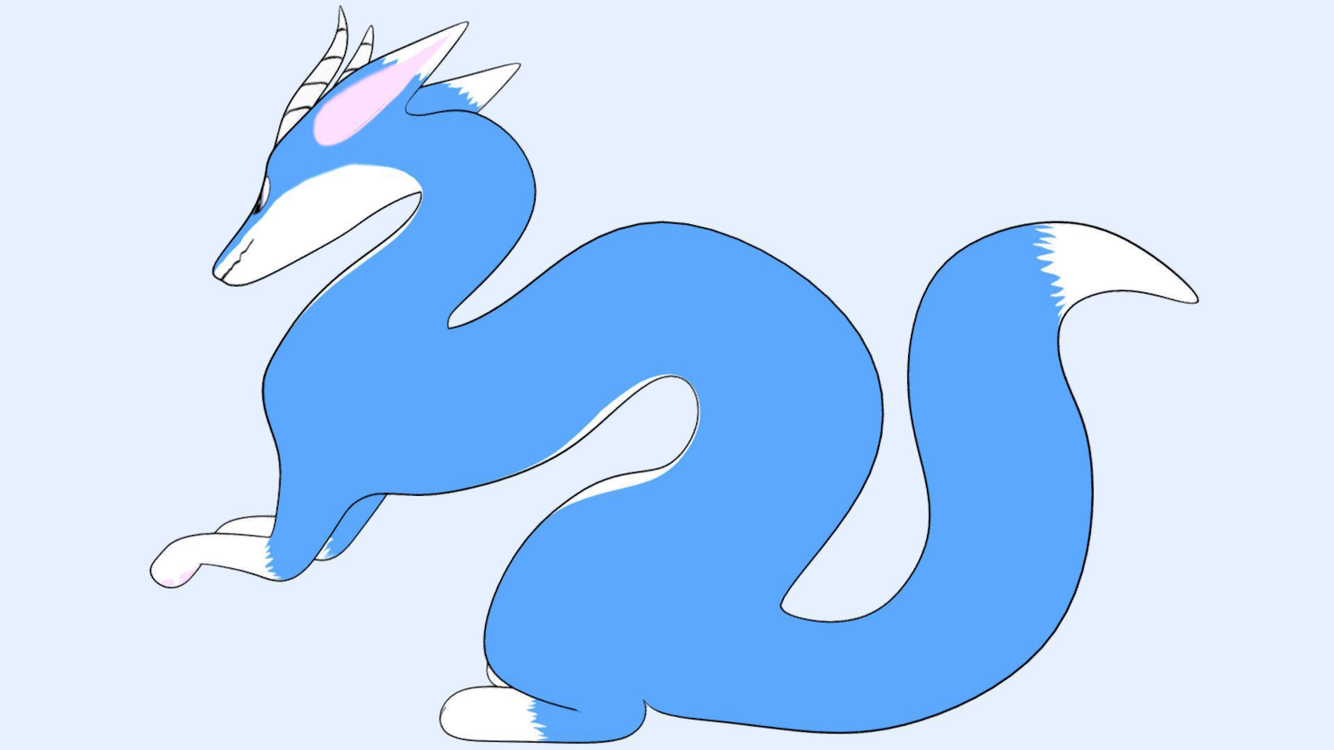 A Noodle Dragon With A Toon Cell Shade Style 3D model | CGTrader