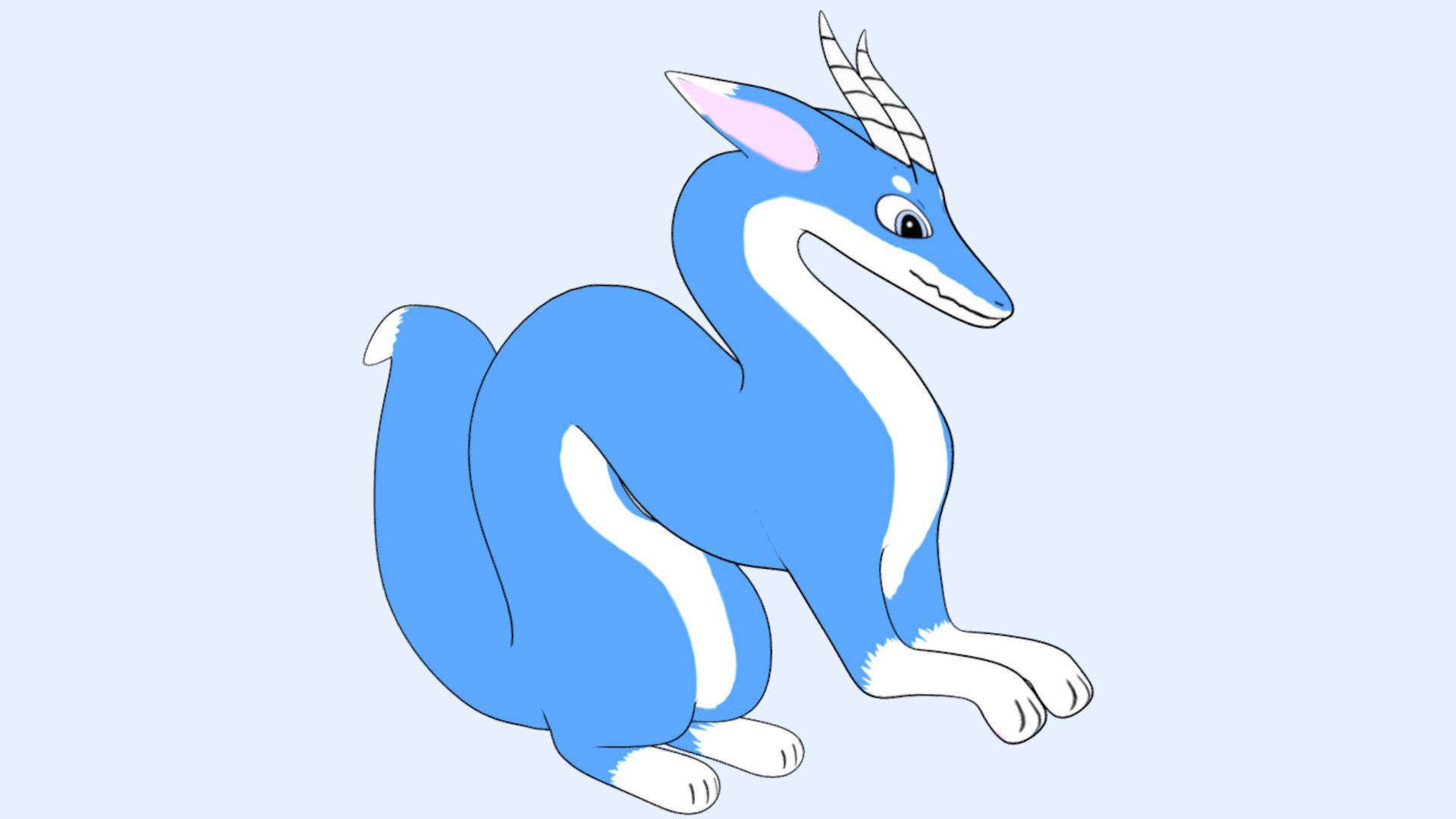 A Noodle Dragon With A Toon Cell Shade Style 3D model | CGTrader