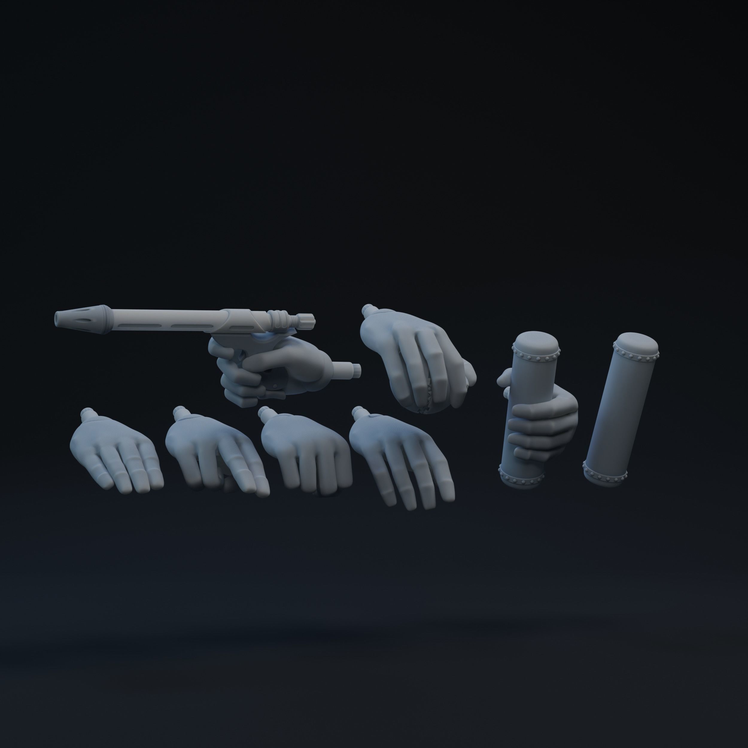 Jango Fett Head and Hands One-Twelfth Scale Kit 3D model 3D printable ...