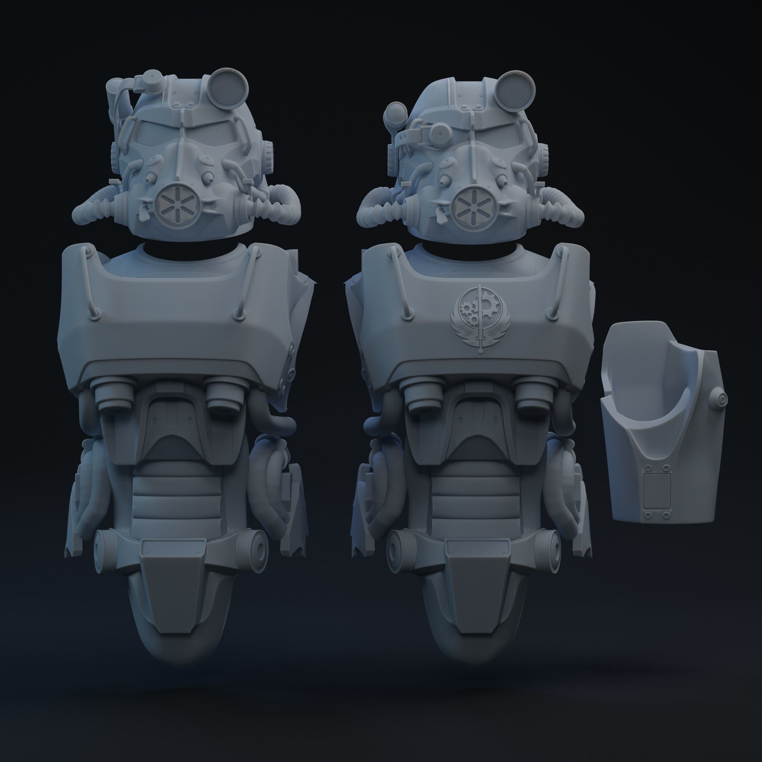 T-60 Power Armor Show Version One-Twelfth Scale Add-On Kit 3D model 3D ...