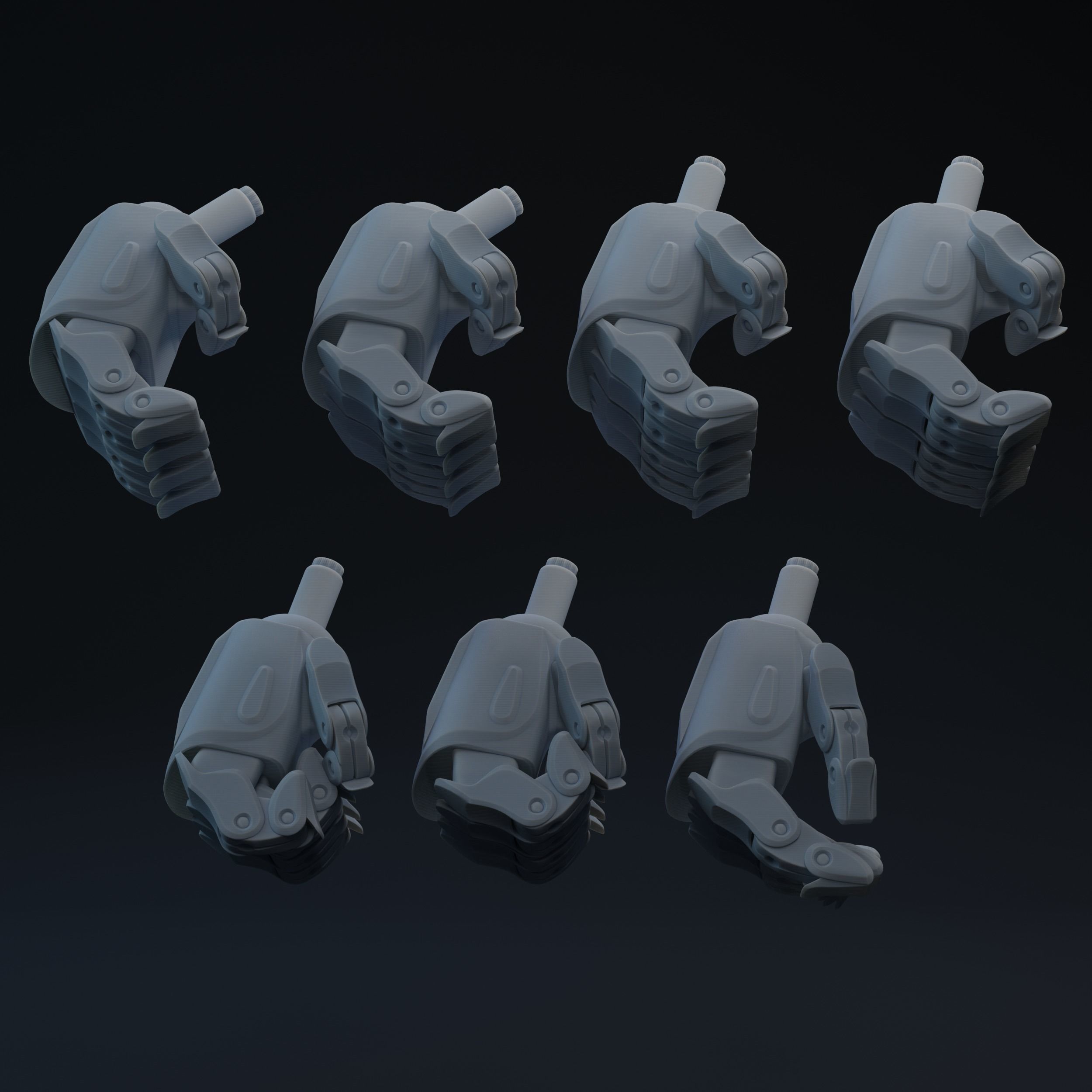 F4 Power Armor Hands One-Twelfth Scale Kit 3D model 3D printable | CGTrader