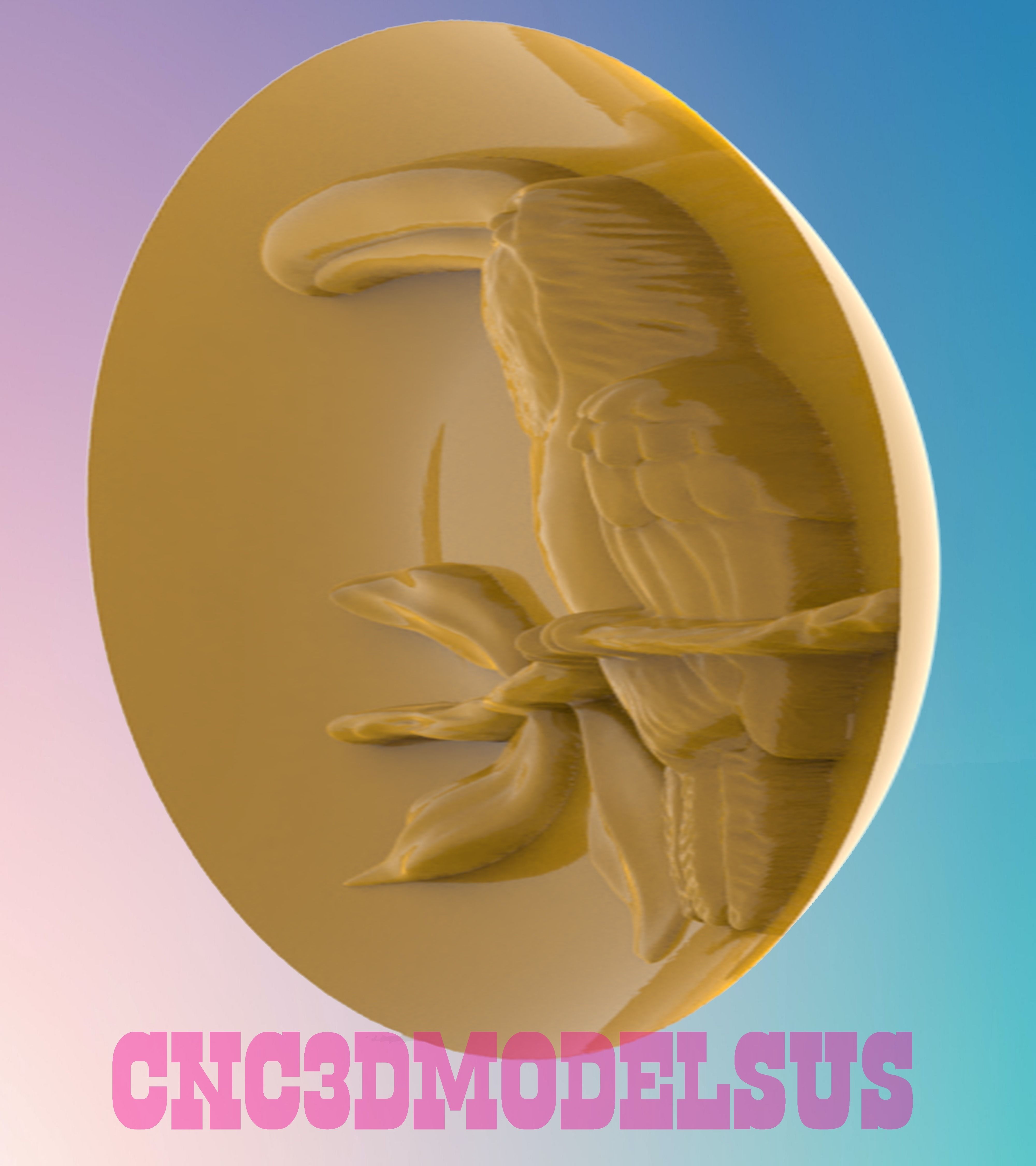 Toucan bird 3D MODEL STL FILE FOR CNC ROUTER LASER 3D model 3D ...