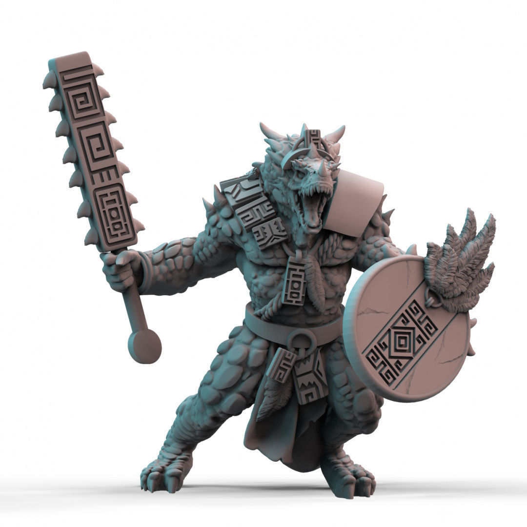 Lizardmen Clan Boss 3D model 3D printable | CGTrader