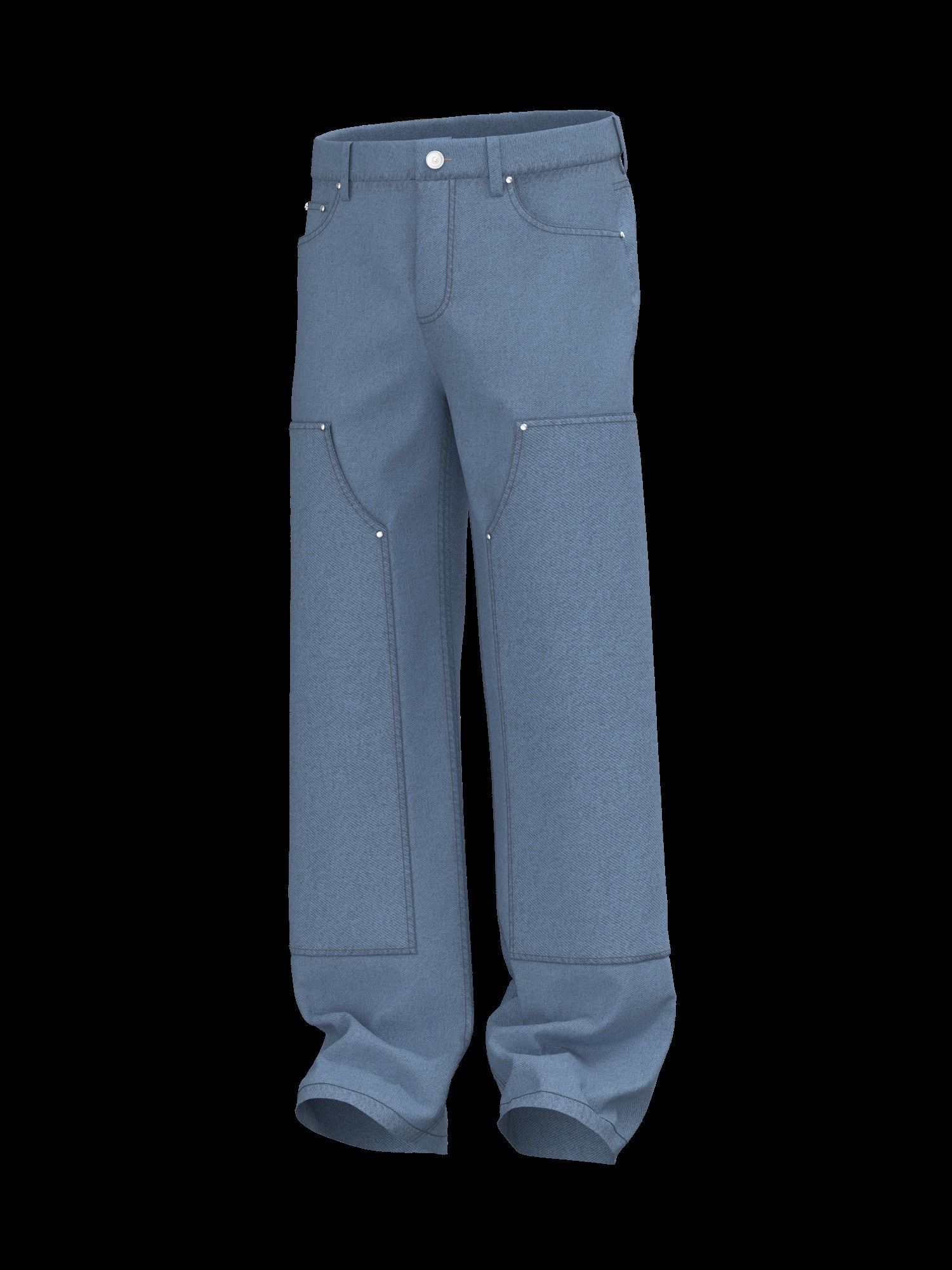 Male cargo jean 3D model animated rigged | CGTrader