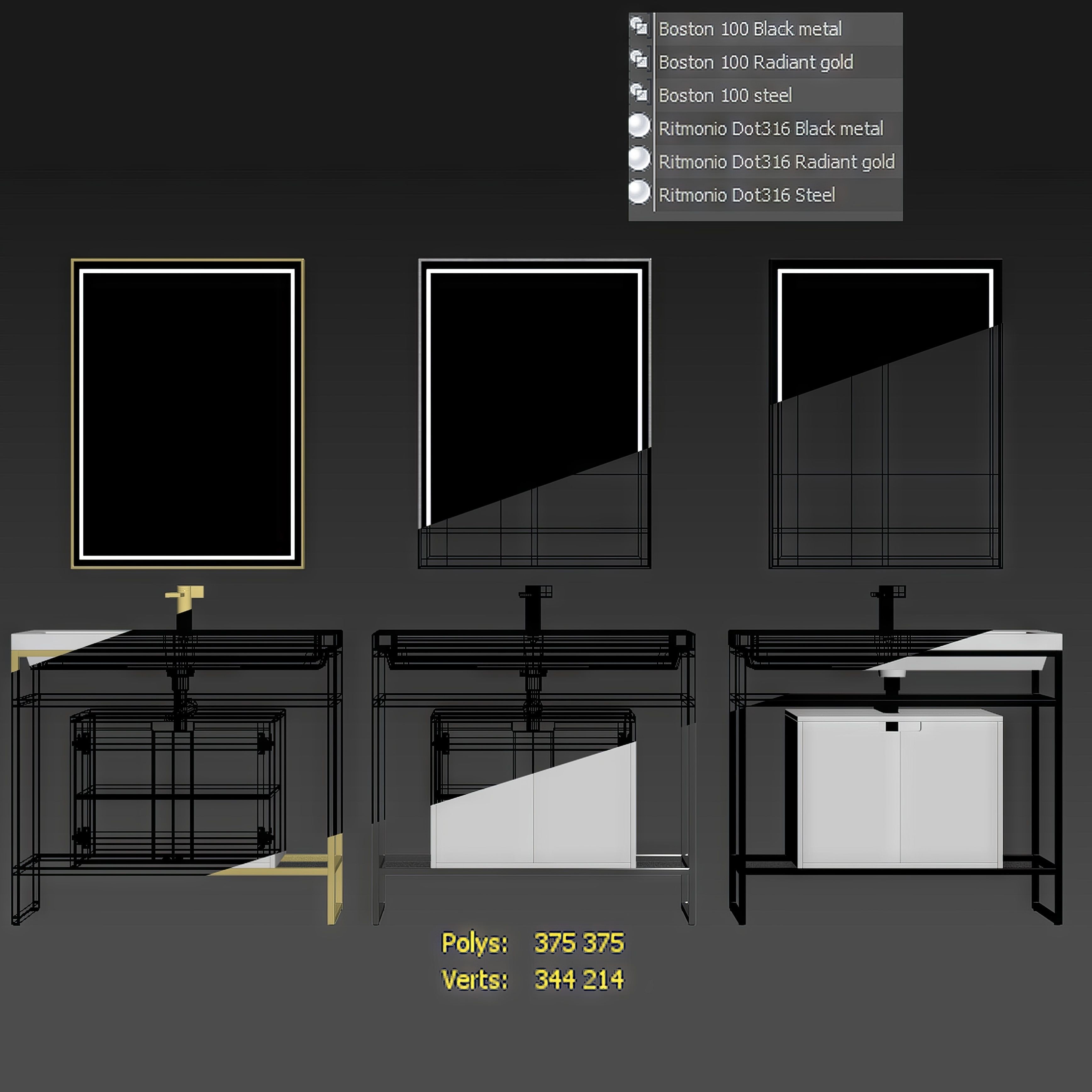 Boston 100 mirror Tampa 3D model | CGTrader