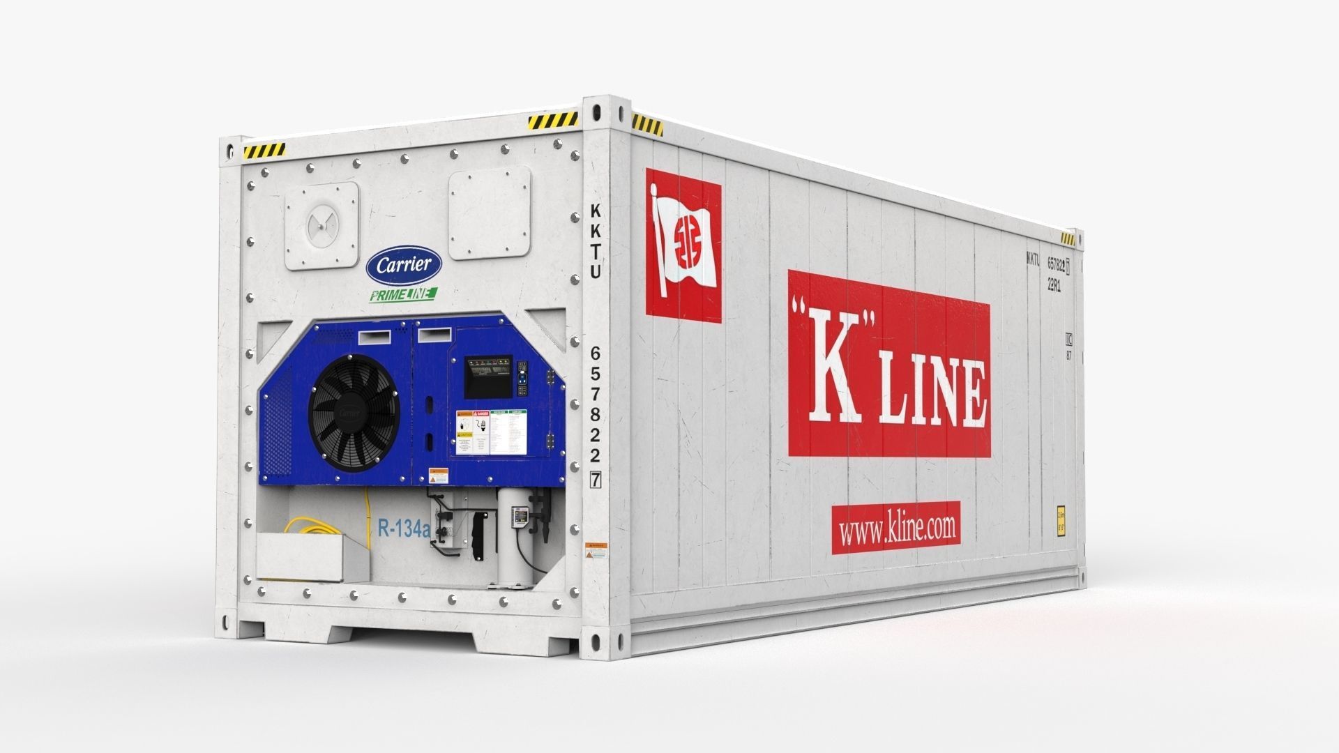 20ft K-LINE shipping Container Reefer CARRIER 3D model | CGTrader