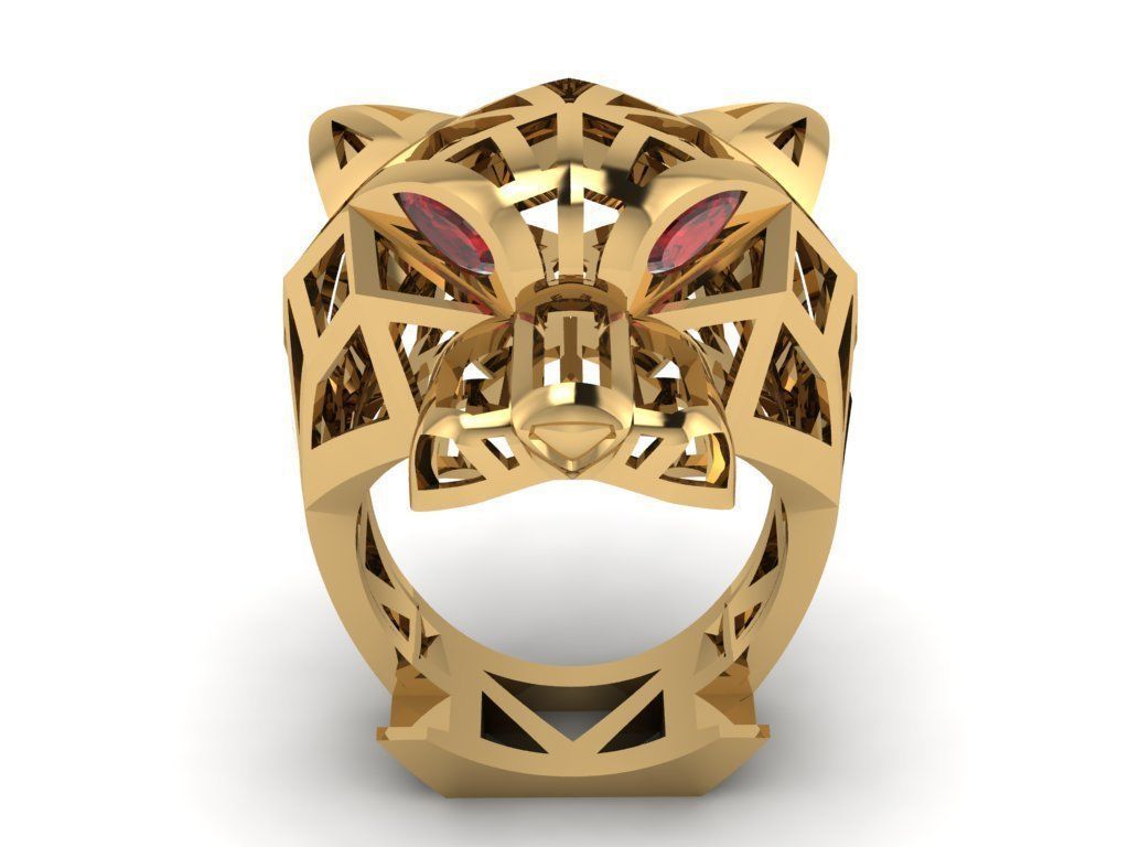 Cartier Tiger Ring Jewelry Code-TIG003 3D model 3D printable | CGTrader