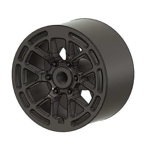 RTR TECH6 RIMS FOR DIECAST 64 SCALE 3D model 3D printable | CGTrader
