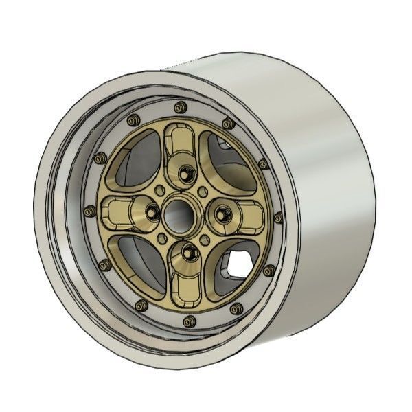 WORK EQUIP 40 RIMS FOR DIECAST 64 SCALE 3D model 3D printable | CGTrader