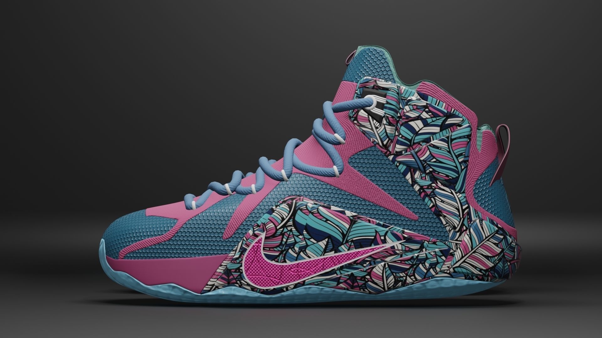 Nike Lebron bubble gum colour 3D model | CGTrader