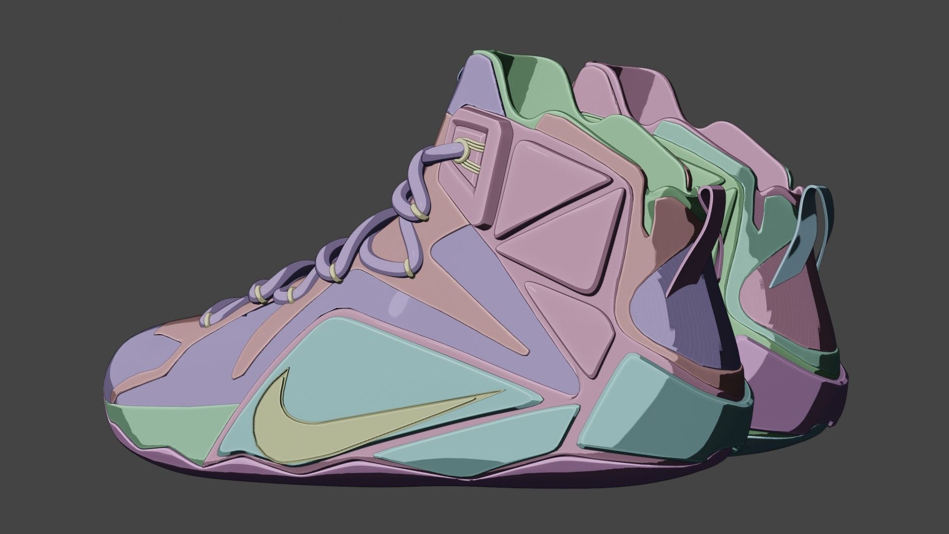 Nike Lebron blue 3D model | CGTrader
