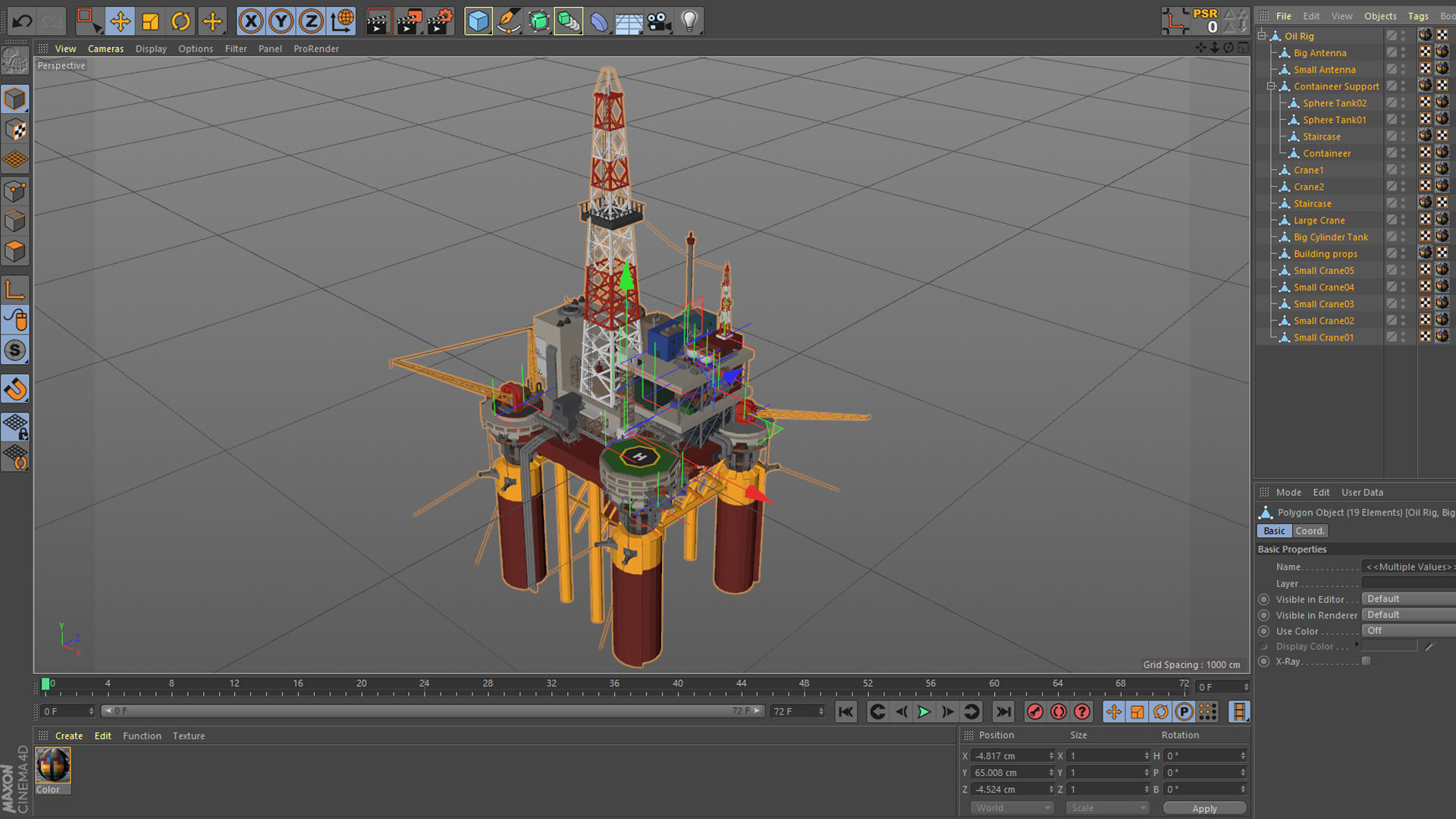 3D model Oil Rig Platform VR / AR / low-poly | CGTrader