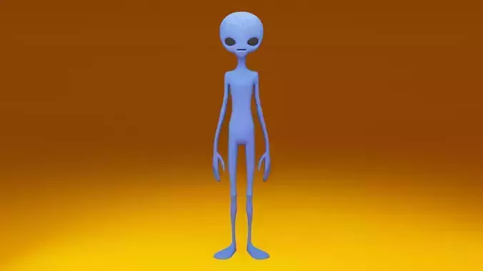 Out-of-this-World Cartoon Alien 3D Model Explore the Cosmos 3D model ...