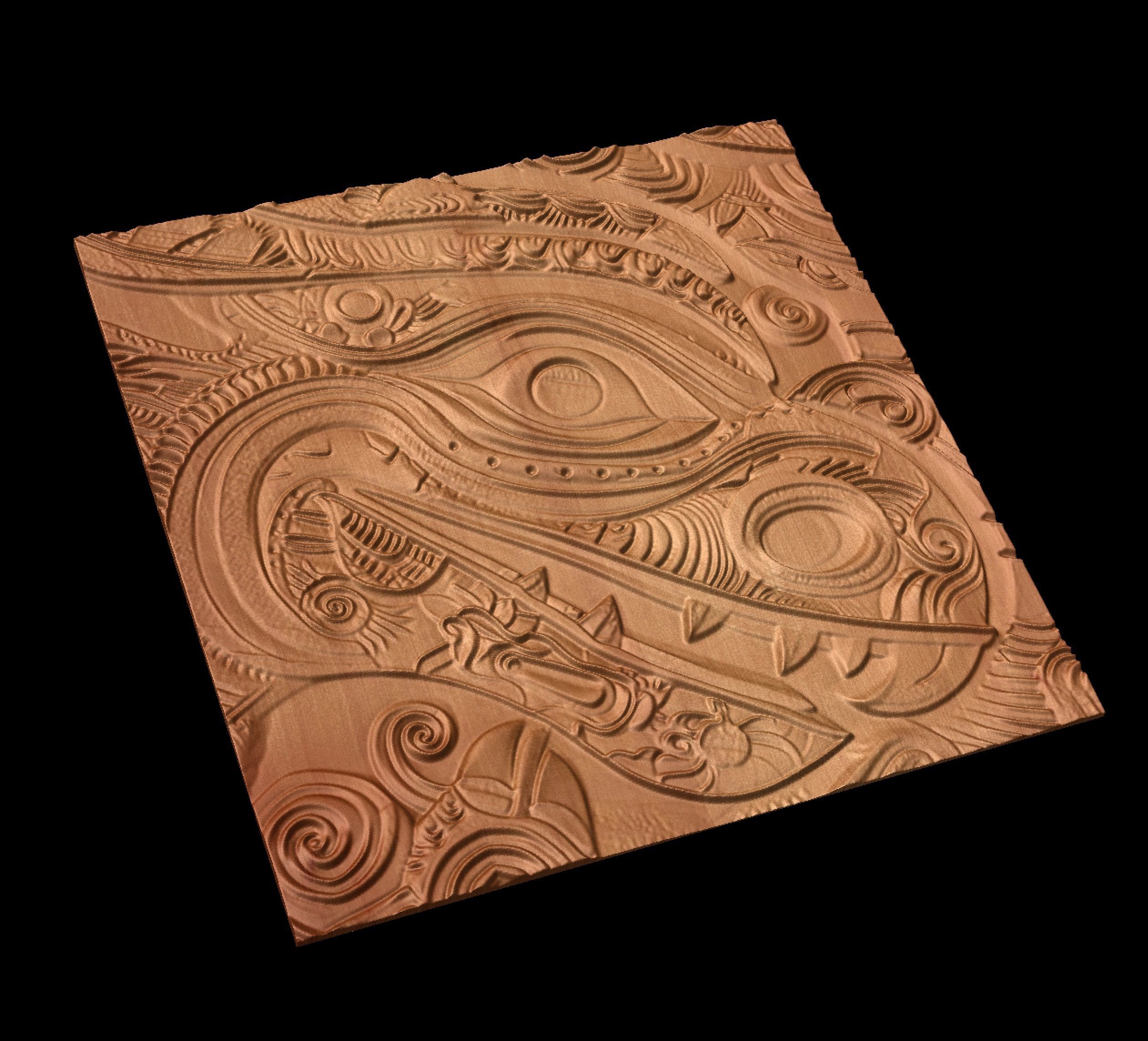 Bas-relief aboriginal art CNC 3D relief wallart 3D model 3D printable ...