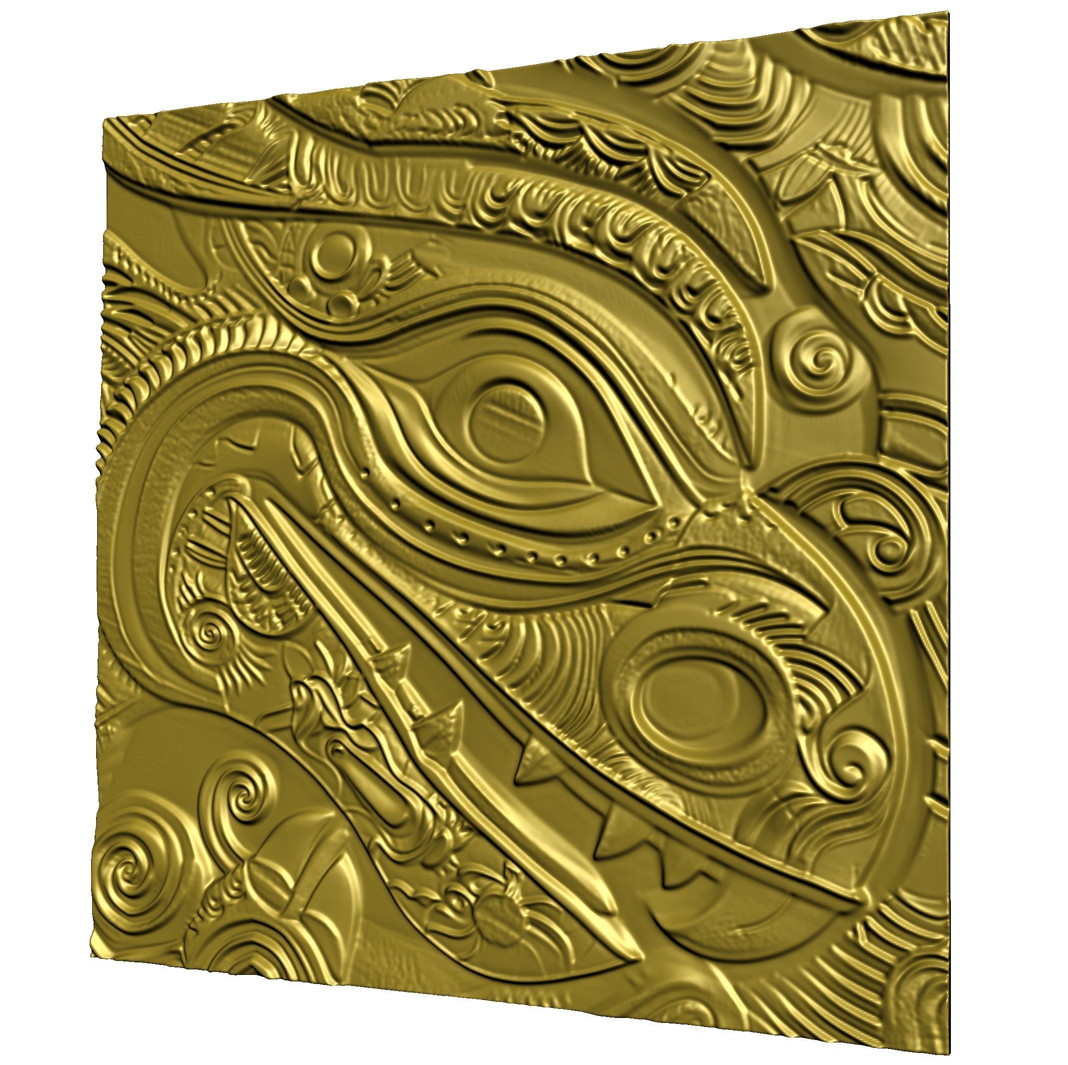 Bas-relief aboriginal art CNC 3D relief wallart 3D model 3D printable ...