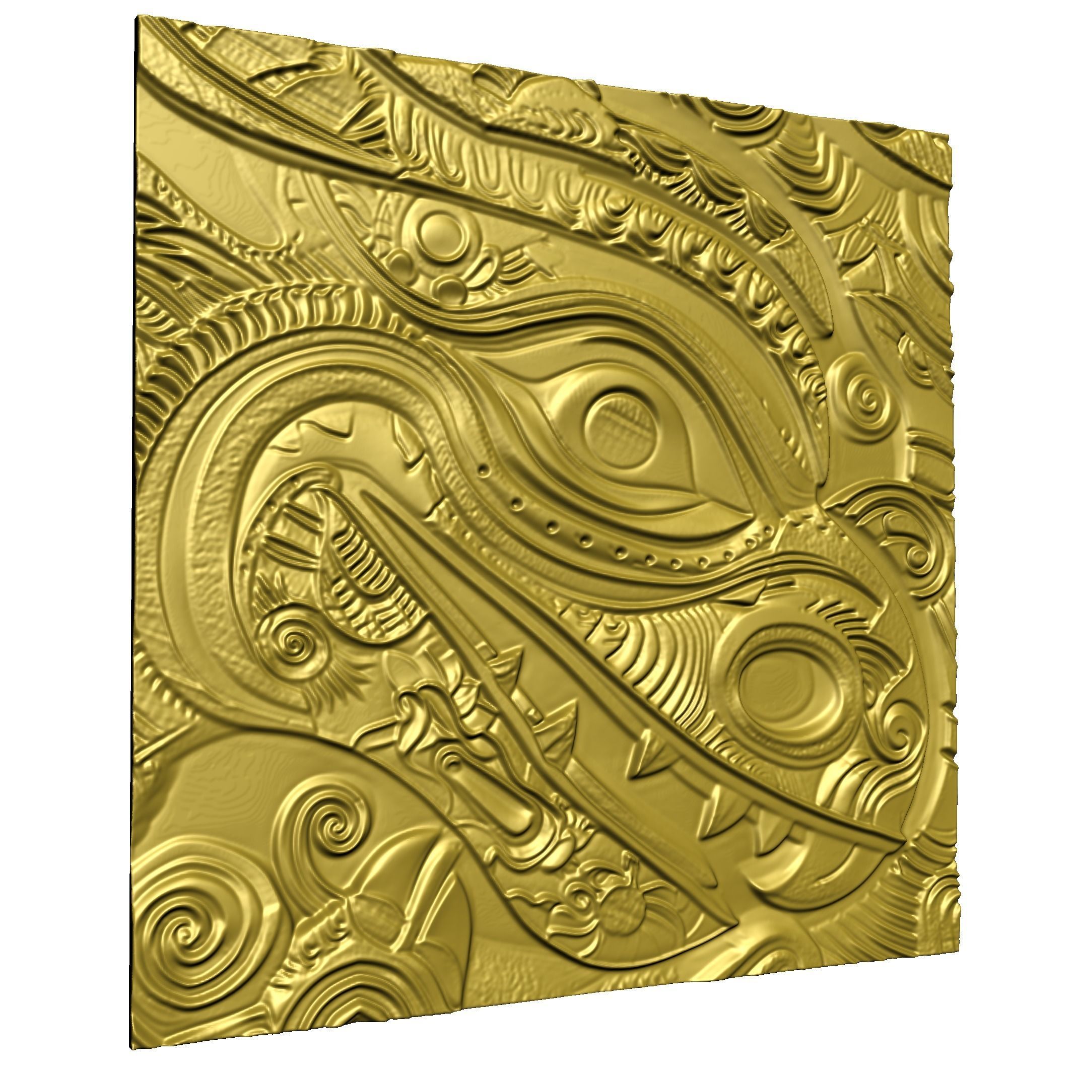 Bas-relief aboriginal art CNC 3D relief wallart 3D model 3D printable ...