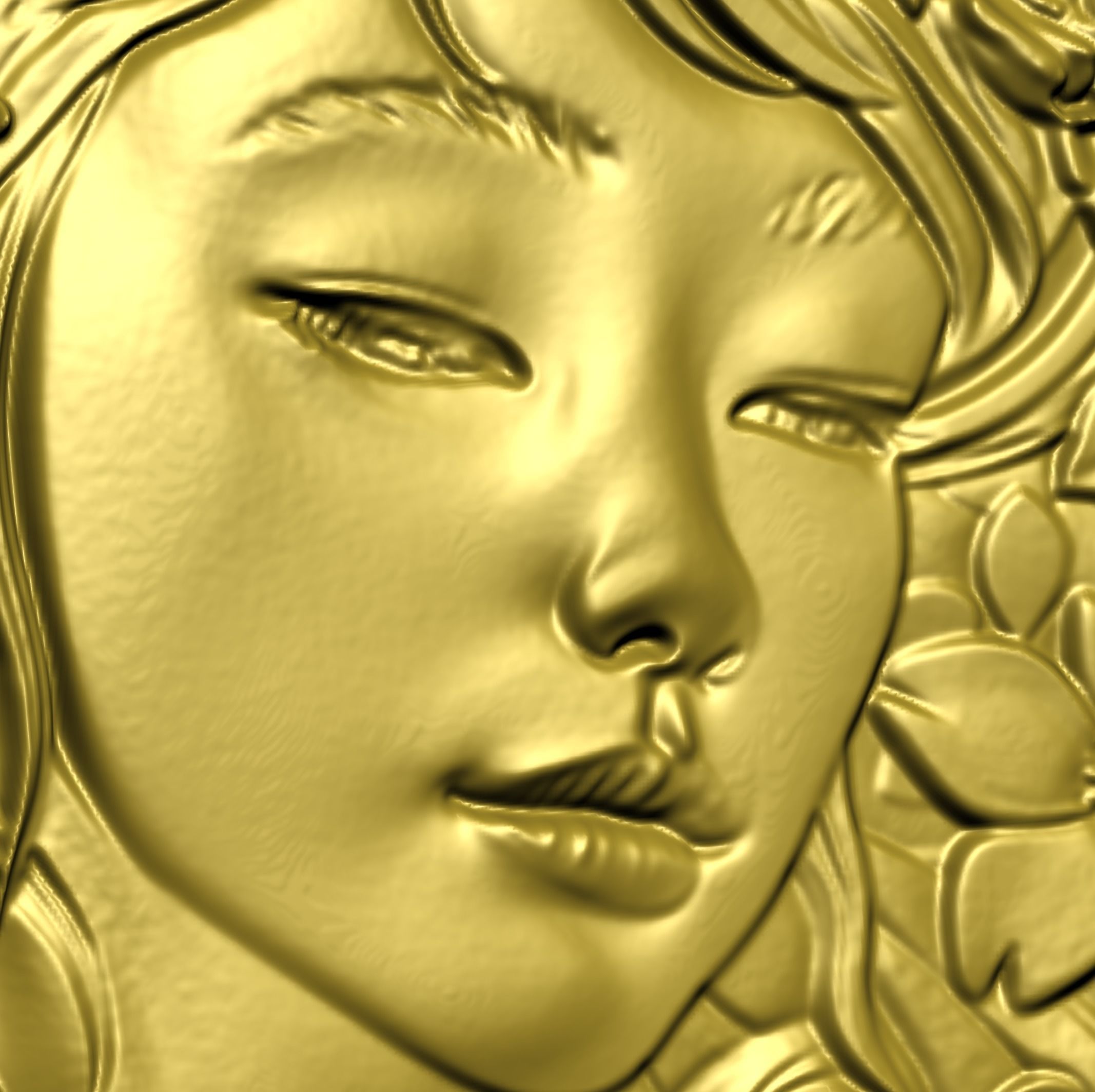 Japanese anime girl 3D model CNC cutting file 3D model 3D printable ...