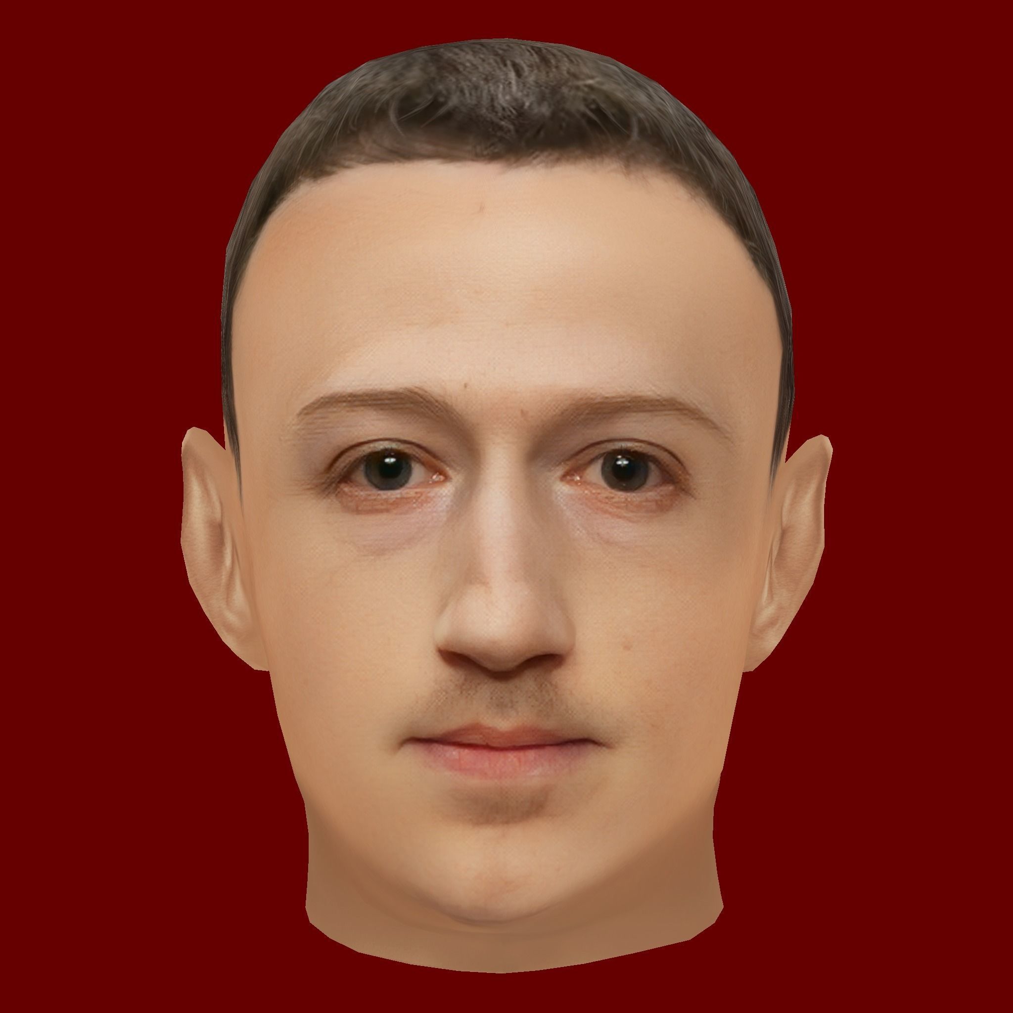 3D model Mark Zuckerberg Low Poly Head VR / AR / low-poly | CGTrader