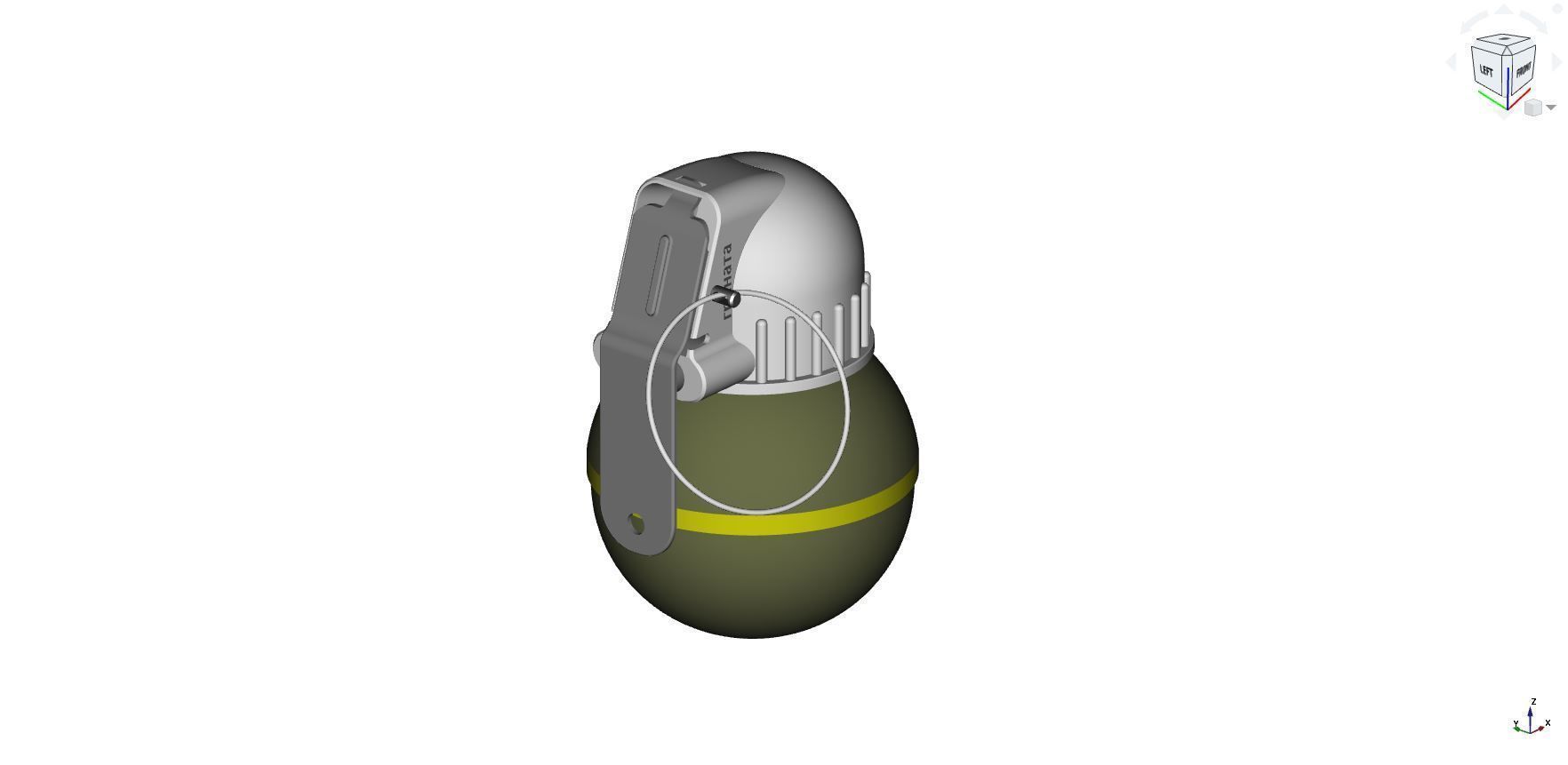 RGN Grenade Clone CAD and STL 3D print model 3D model 3D printable ...