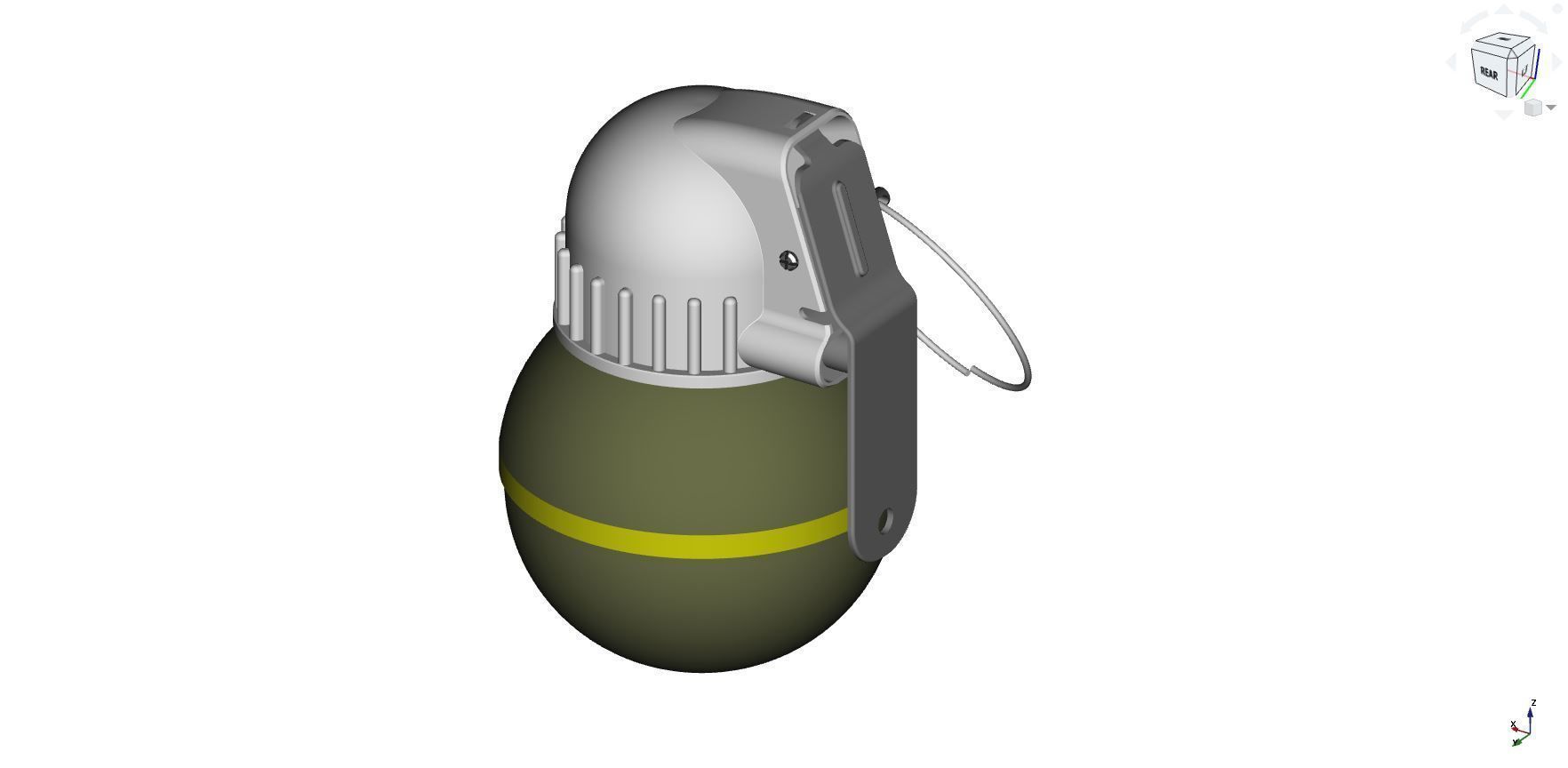 RGN Grenade Clone CAD and STL 3D print model 3D model 3D printable ...