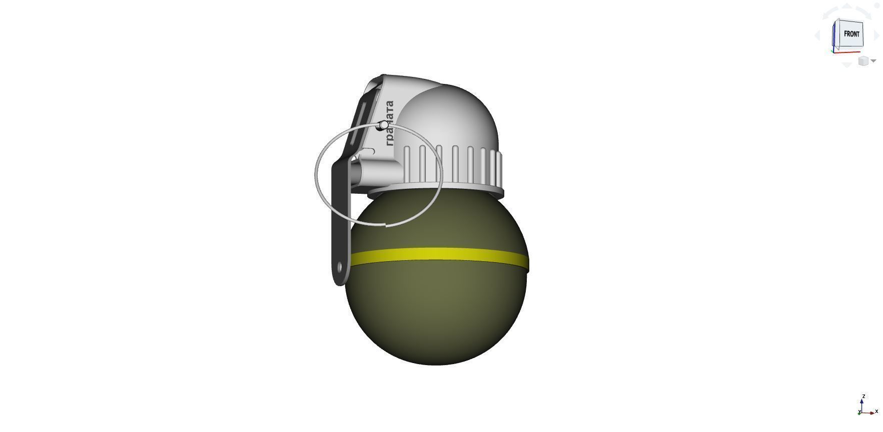 RGN Grenade Clone CAD and STL 3D print model 3D model 3D printable ...