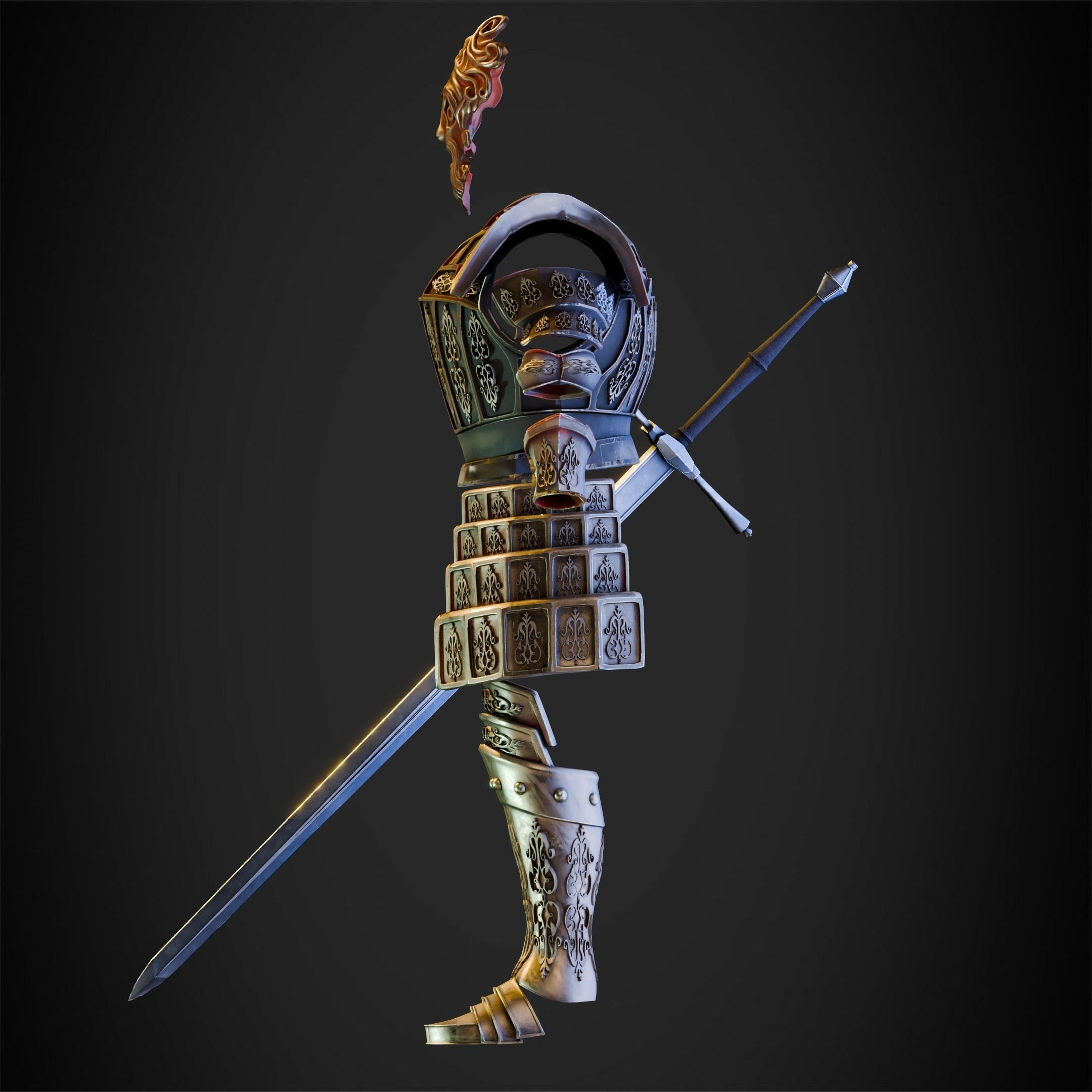 Dark Souls Giant Dad Full Armor and Sword for Cosplay 3D Model ...