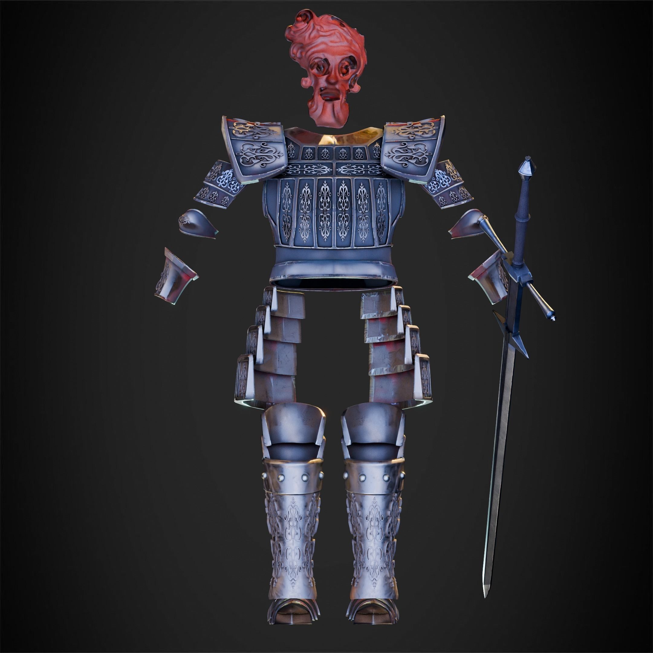 Dark Souls Giant Dad Full Armor and Sword for Cosplay 3D Model ...