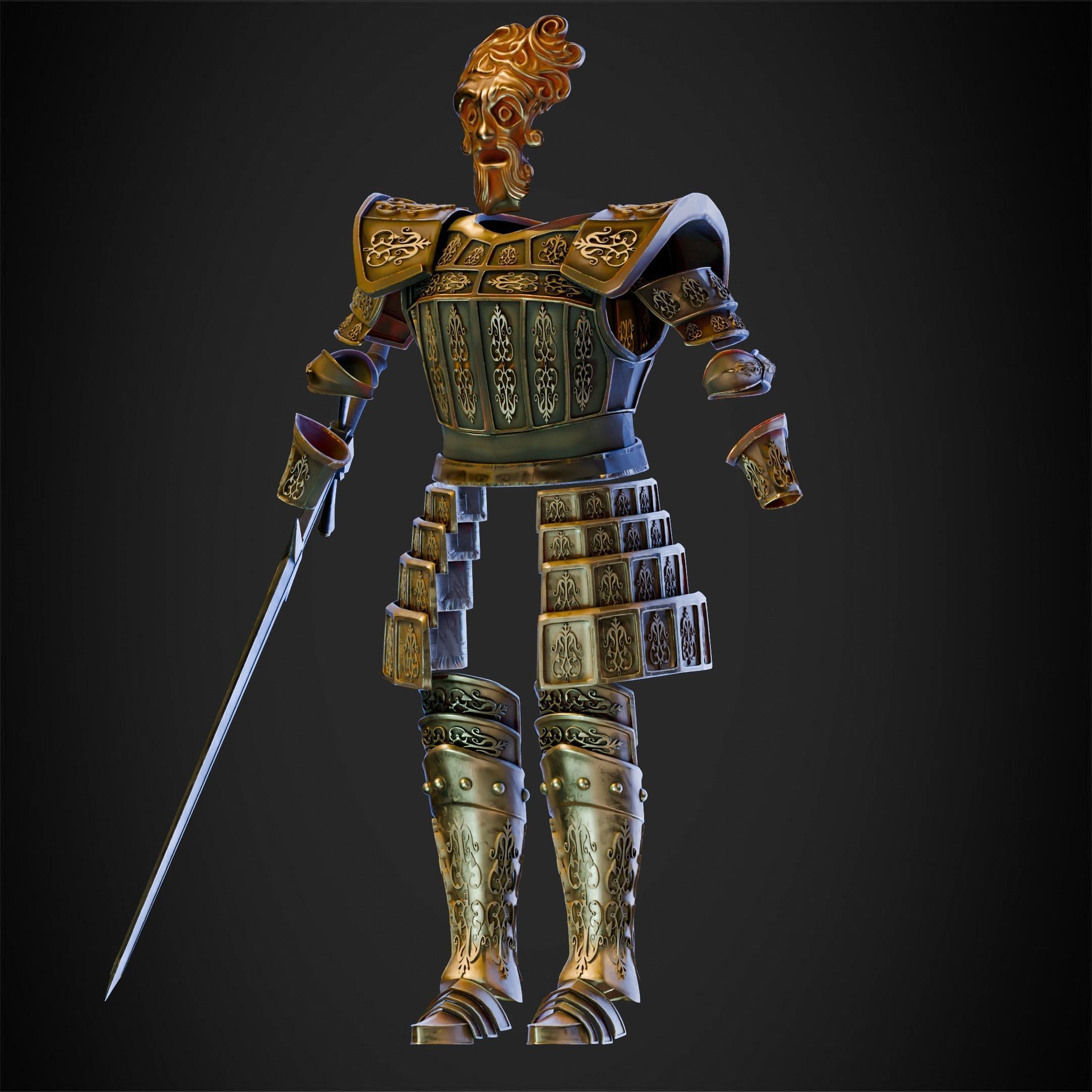 Dark Souls Giant Dad Full Armor and Sword for Cosplay 3D Model ...