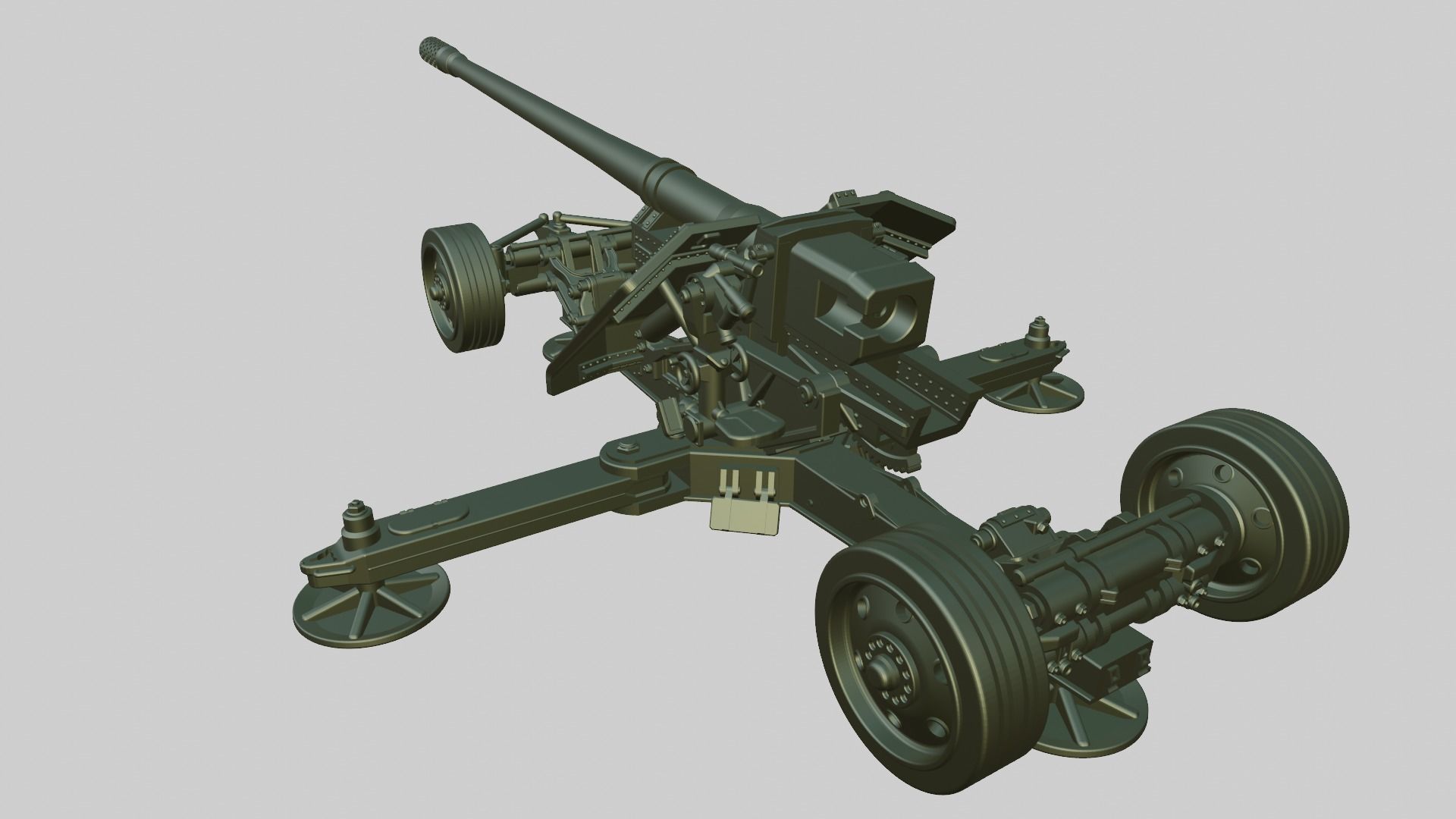 128mm anti-tank gun - Pak 44 - Germany - WW2 3D model 3D printable ...