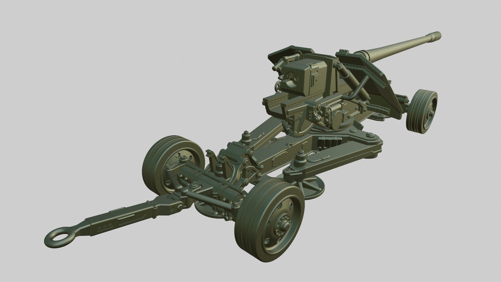 128mm anti-tank gun - Pak 44 - Germany - WW2 3D model 3D printable ...